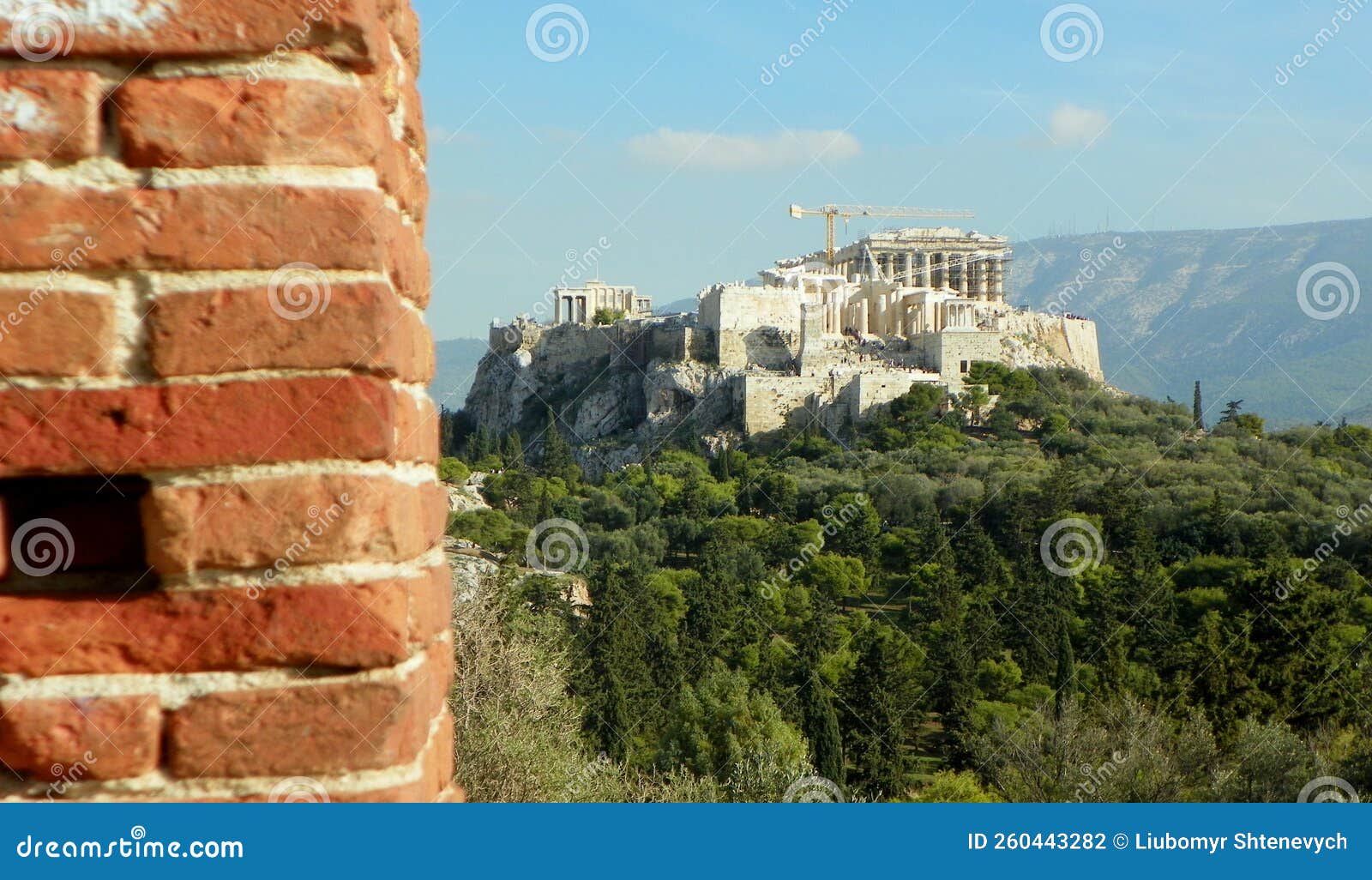 Greece, Athens, Filopappou Hill, View of the Acropolis Stock Photo ...