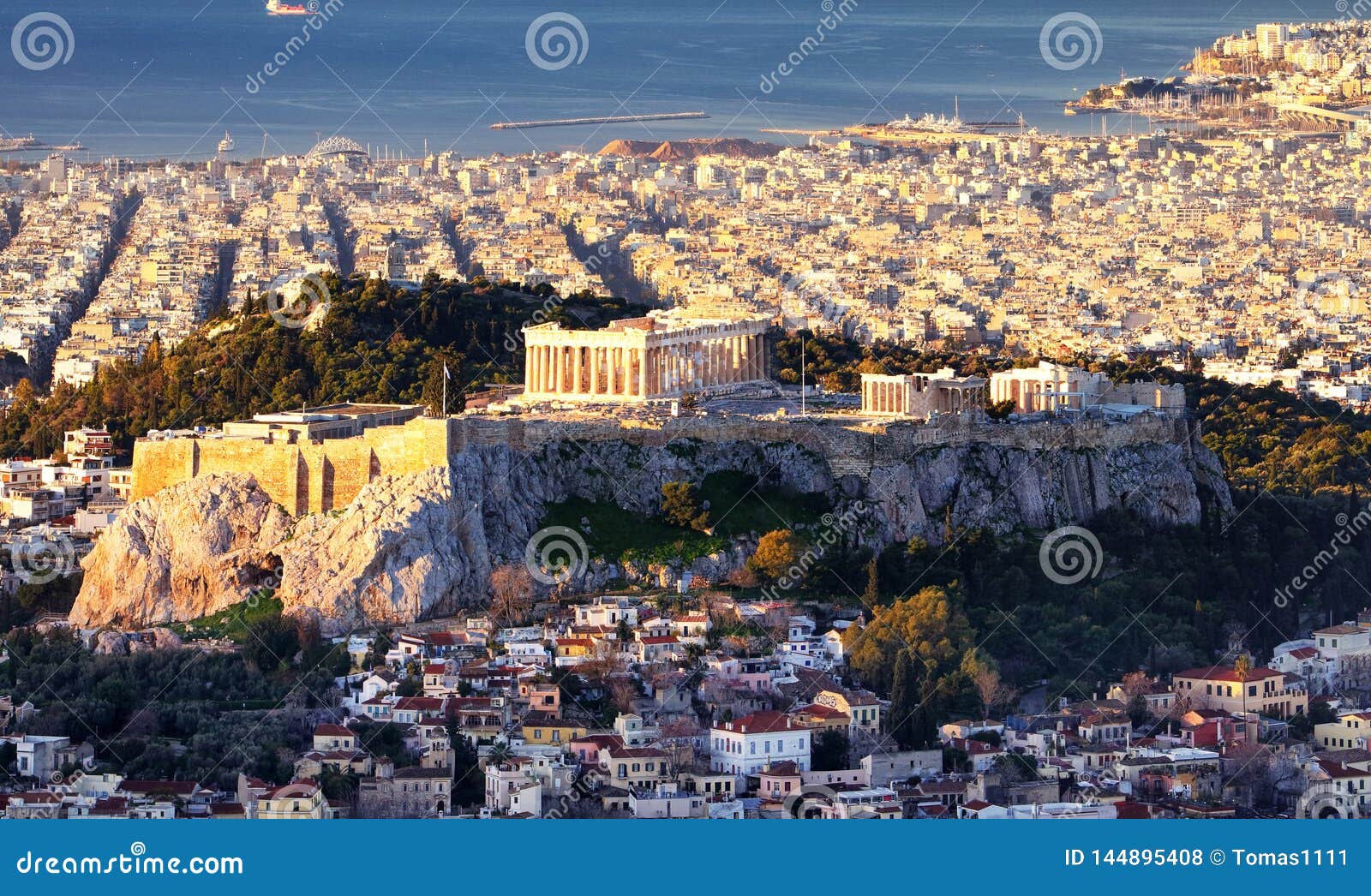 Athens Skyline Panorama With Acropolis In Greece From Peak Lycabettus ... Athens Skyline Panorama With Acropolis In Greece From Peak Lycabettus ...