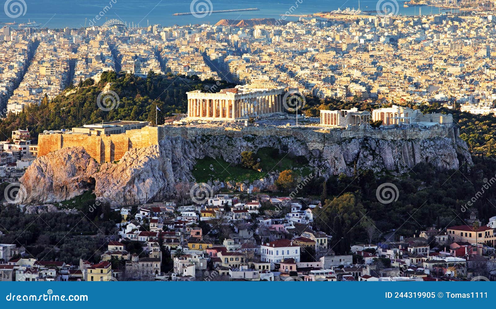 Athens Skyline Panorama With Acropolis In Greece From Peak Lycabettus ... Athens Skyline Panorama With Acropolis In Greece From Peak Lycabettus ...