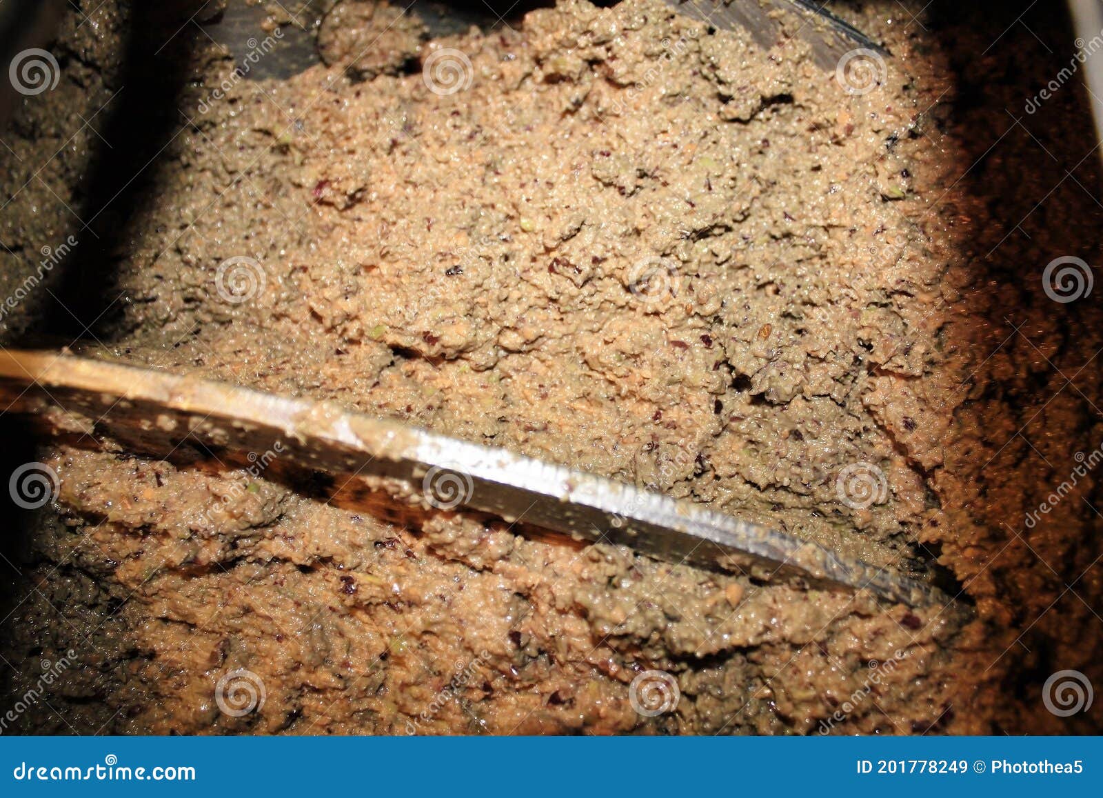 Olive Paste in Malaxation Tank during Extra Virgin Olive Oil Extraction ...