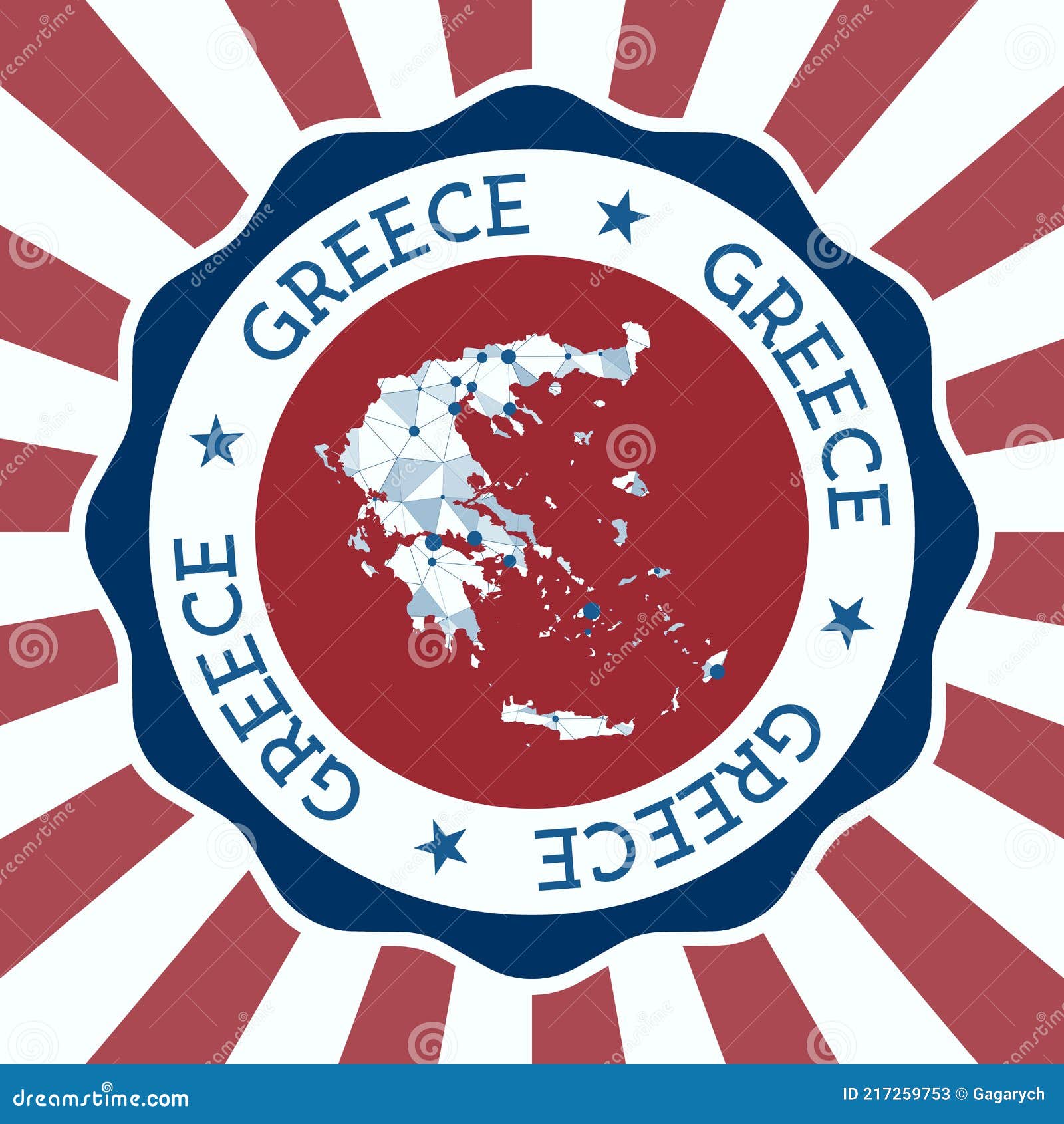 Greece Badge. stock vector. Illustration of communication - 217259753