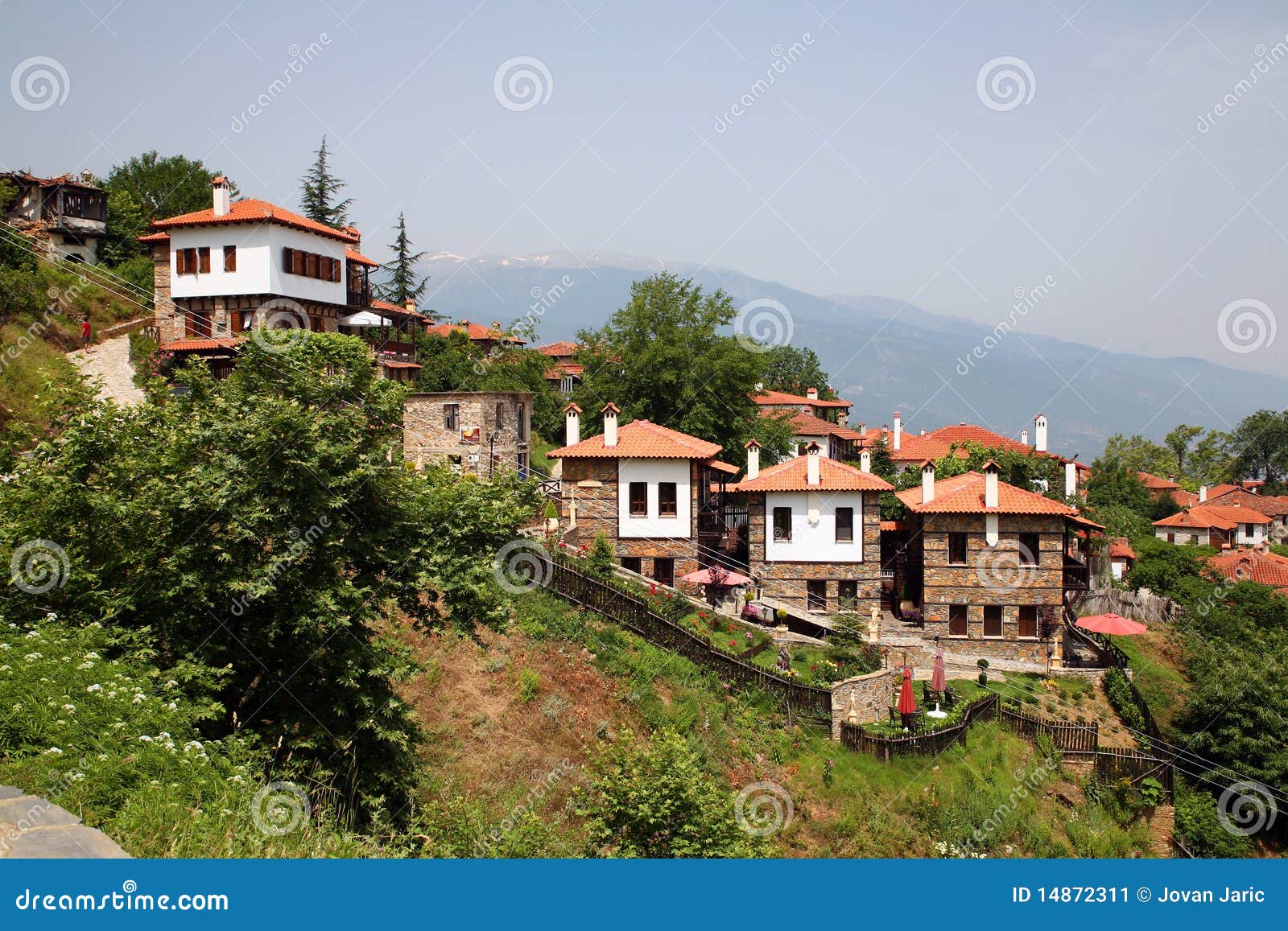 Greece - Balkan Architecture Stock Image - Image of landscape, exterior ...