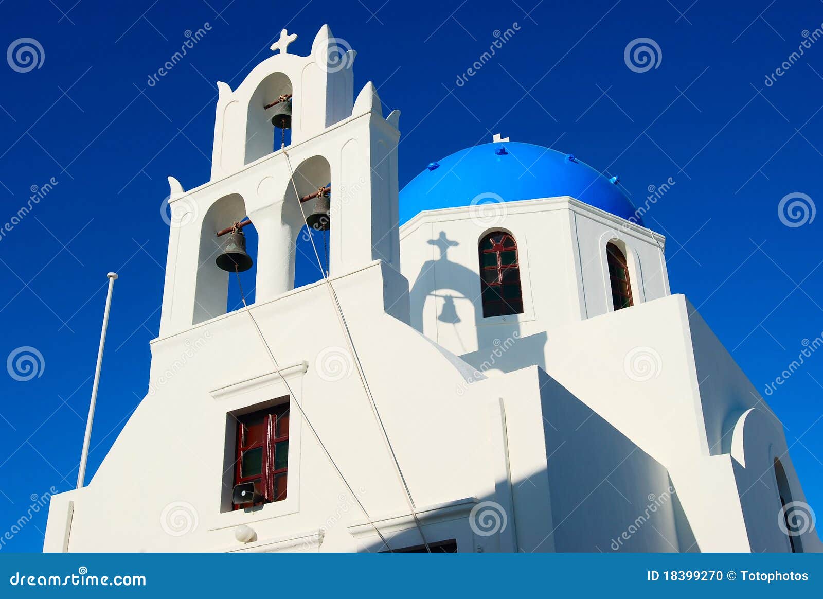Greece blue church stock photo. Image of mountain, island - 18399270