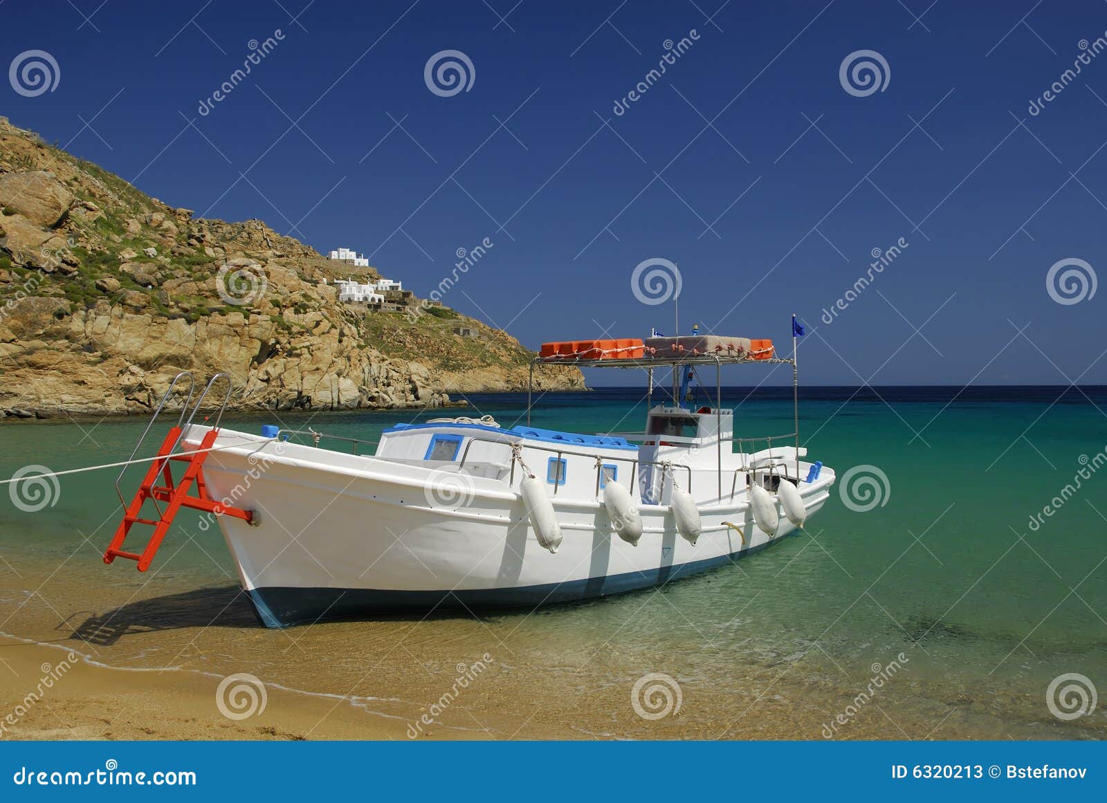 GREECE, BOAT stock image. Image of mediterranean, blue - 6320213