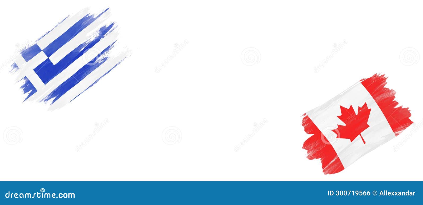 Greece and Canada Flags on White Stock Photo - Image of stroke, nation ...
