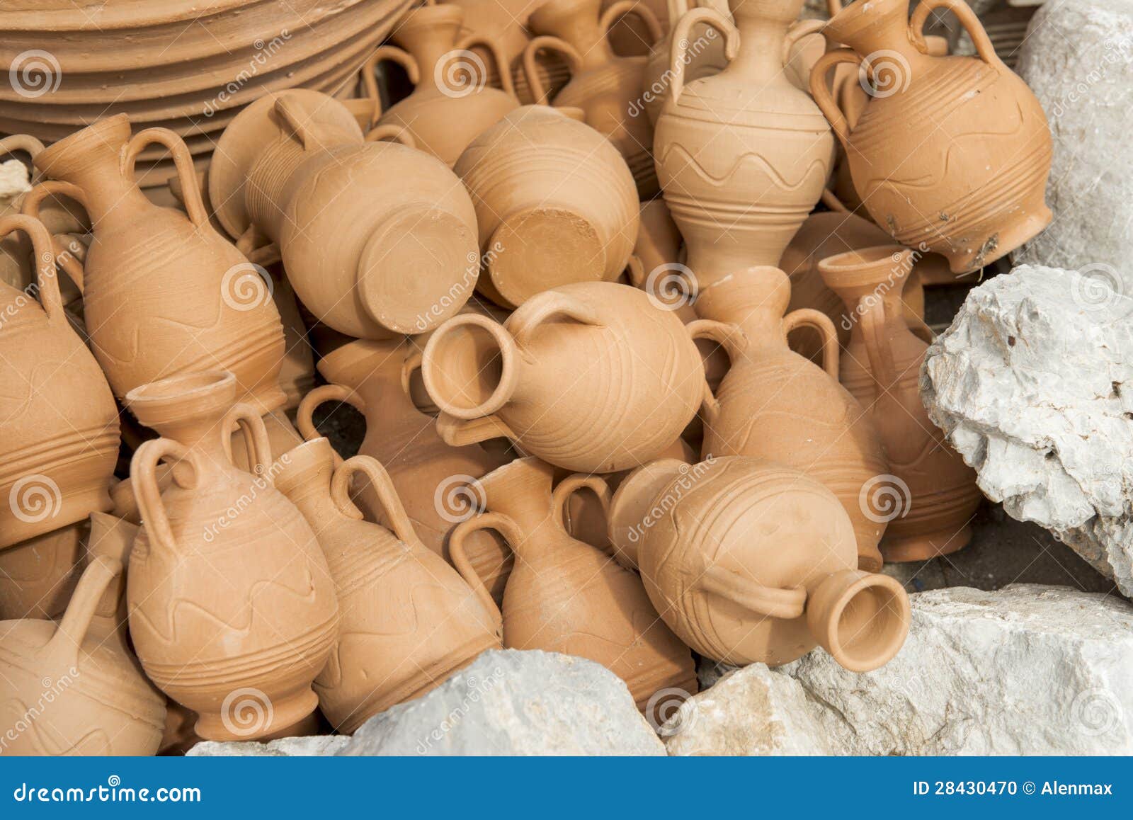 Greece ceramic pots stock photo. Image of pottery, vase - 28430470