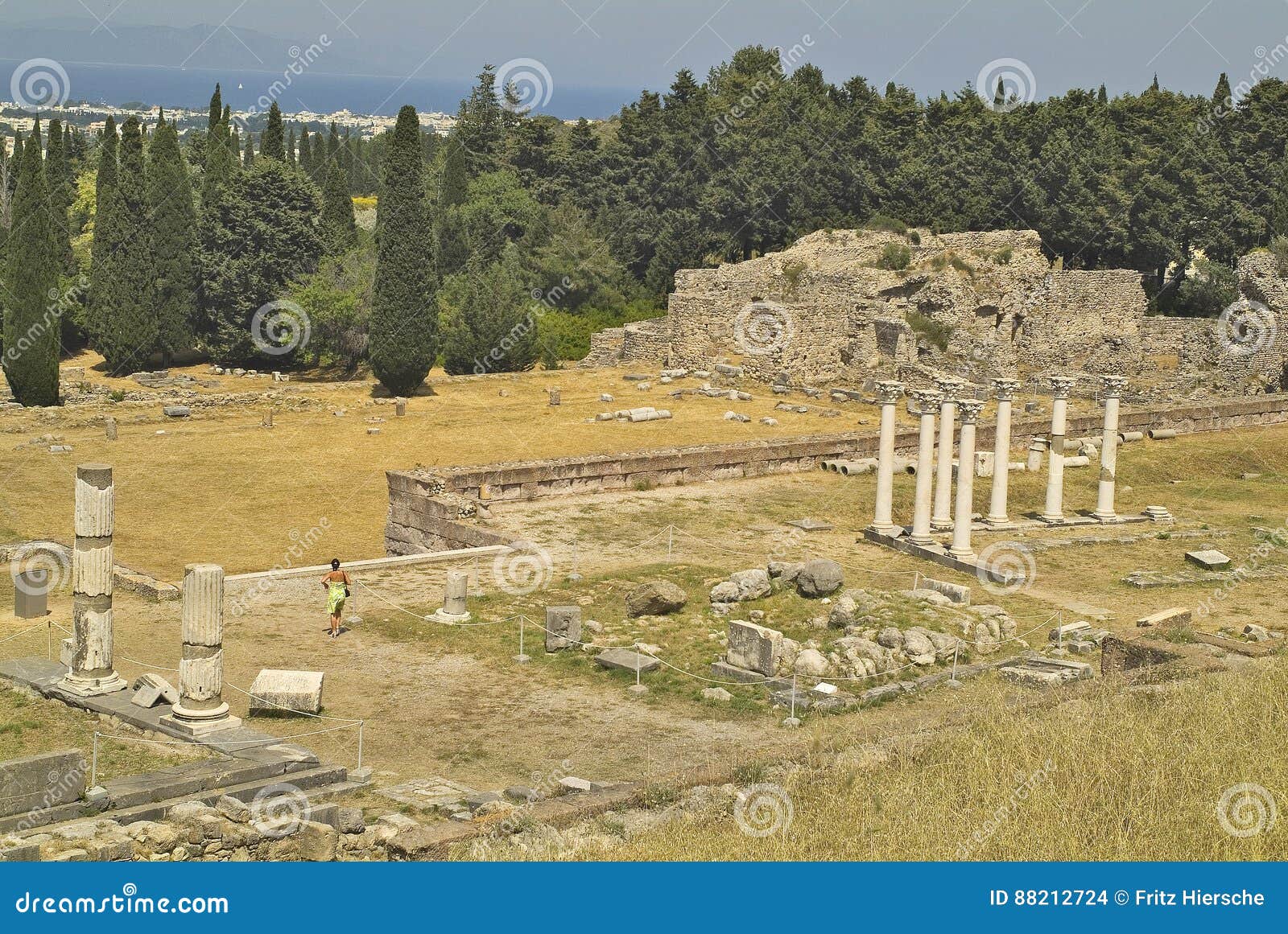 Greece, Cos Island stock photo. Image of column, island - 88212724