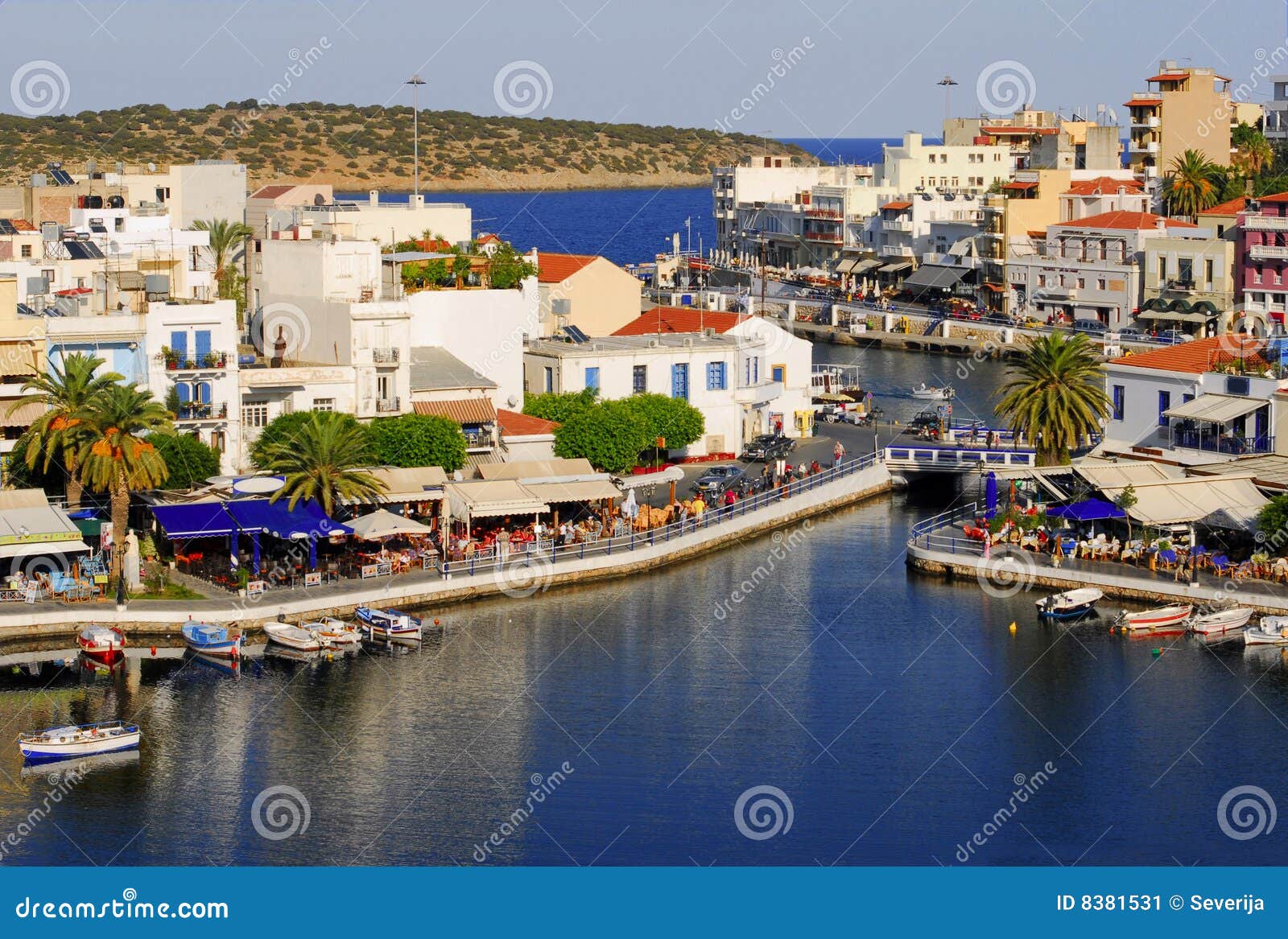 Greece,Crete, Agios Nikolaos Stock Image - Image of beautiful ...