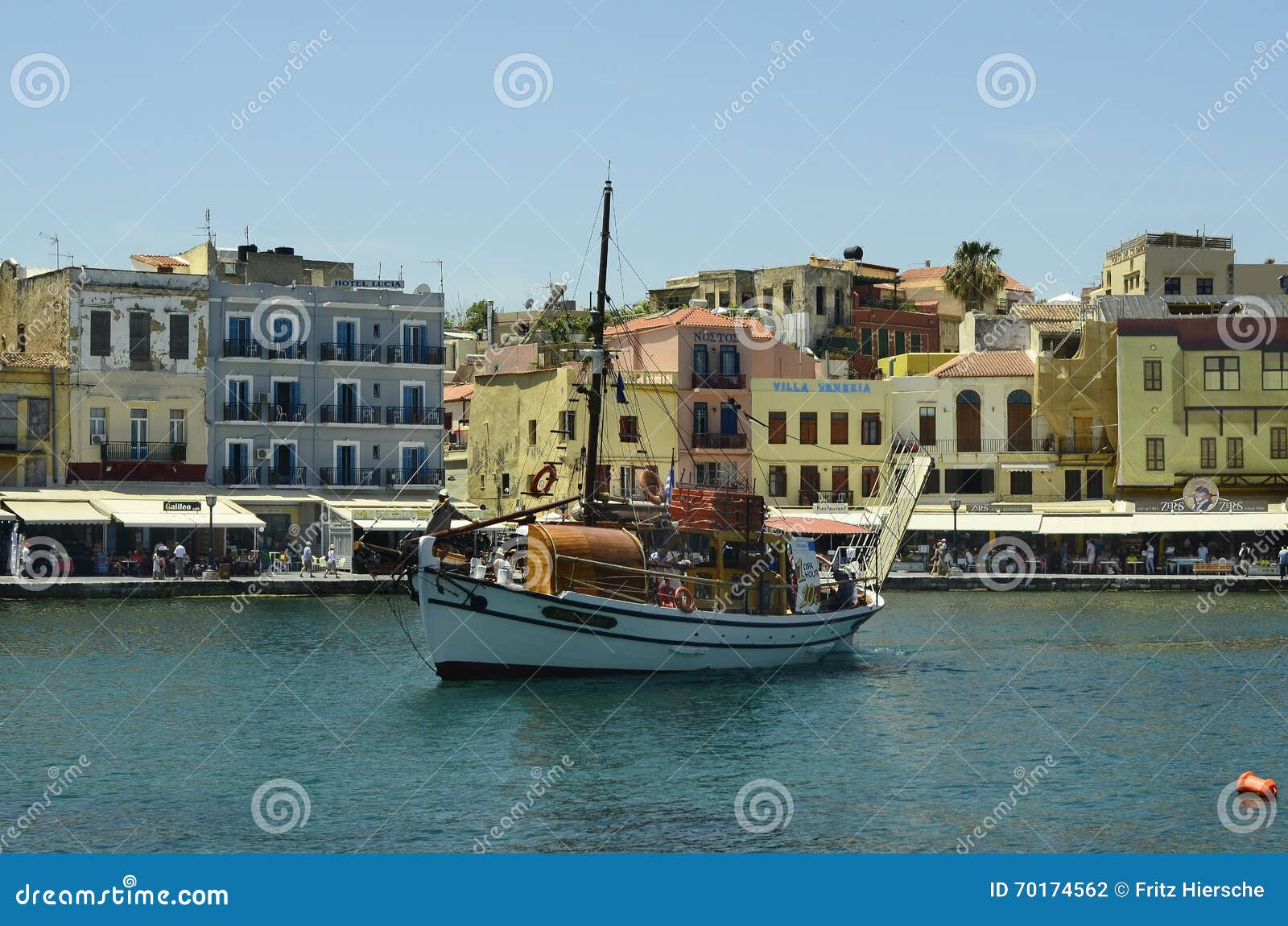 Greece, Crete editorial photography. Image of boat, destination - 70174562