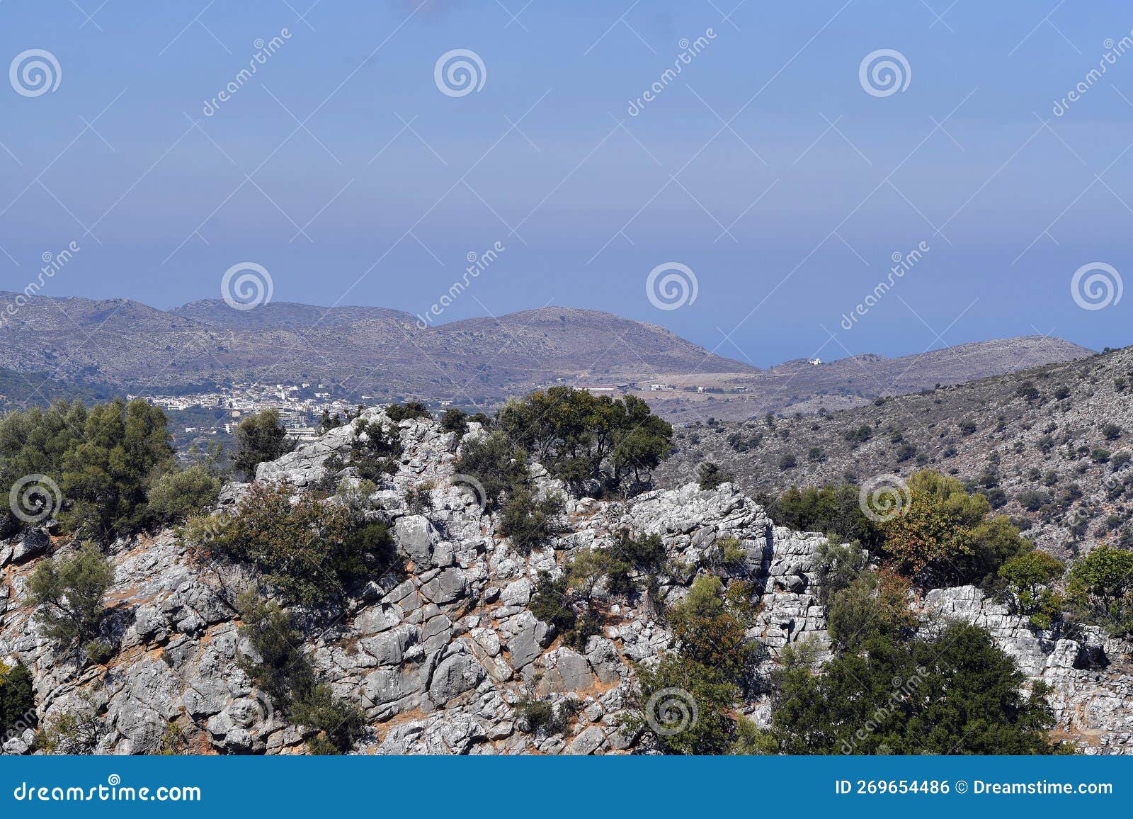 Greece, Crete, Mountain Village Mochos Stock Photo - Image of travel ...