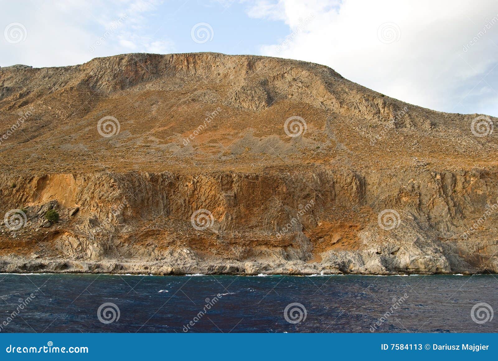 Greece, Crete, White Mountains Stock Image - Image of coast, formation ...