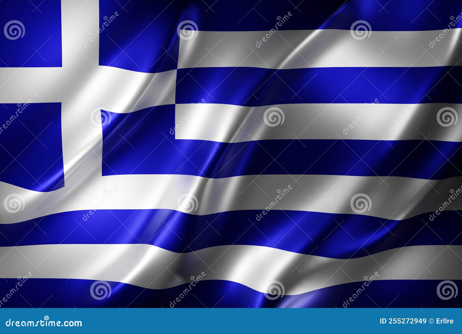 Greece 3d flag stock illustration. Illustration of concept - 255272949