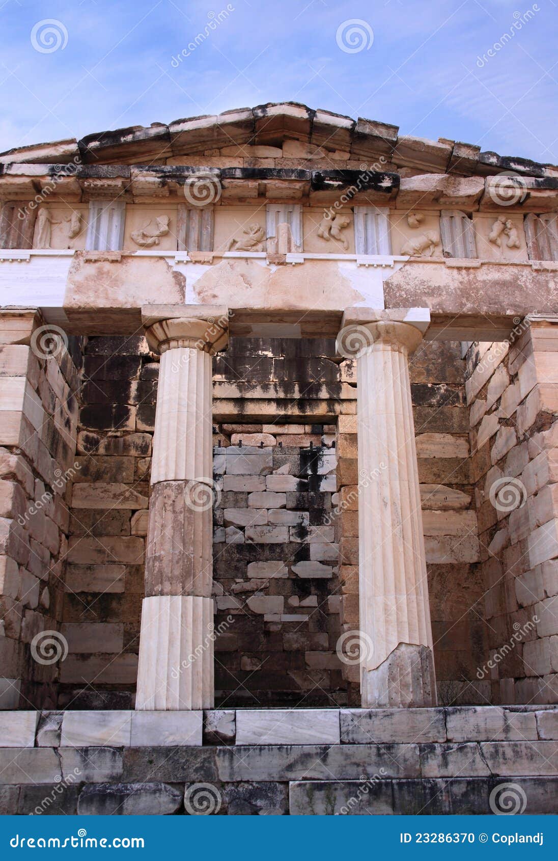 Greece Delphi, Reconstructed Treasury Stock Photo - Image of ruins ...