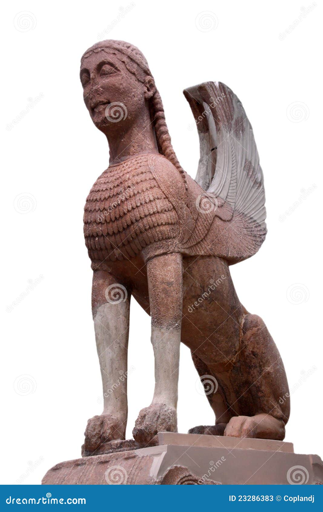 Greece Delphi, Statue of a Sphinx Stock Image - Image of sacred ...