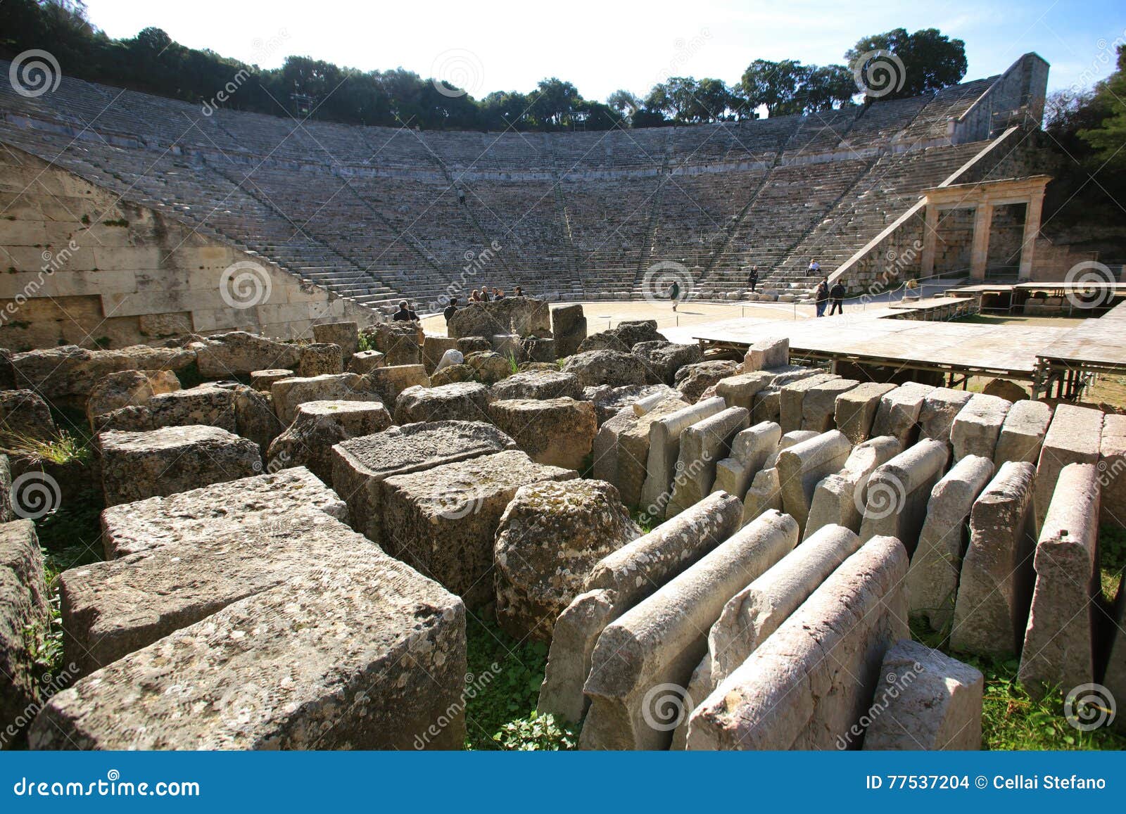 Greece,Epidaurus. editorial stock image. Image of archeologic - 77537204