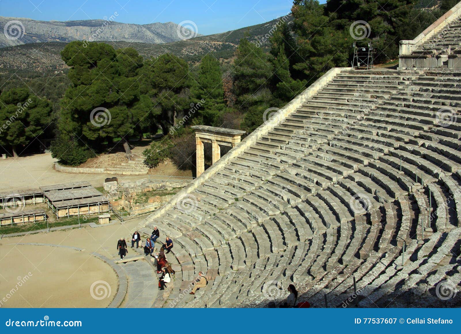 Greece, Epidaurus, Ancient Amphitheater Has Excellent Acoustics ...
