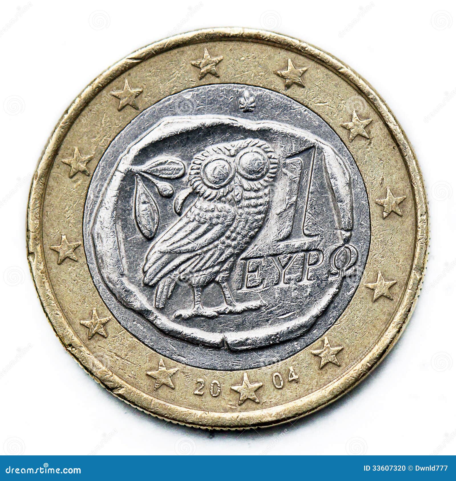 Greece euro coin stock photo. Image of greek, banking - 33607320