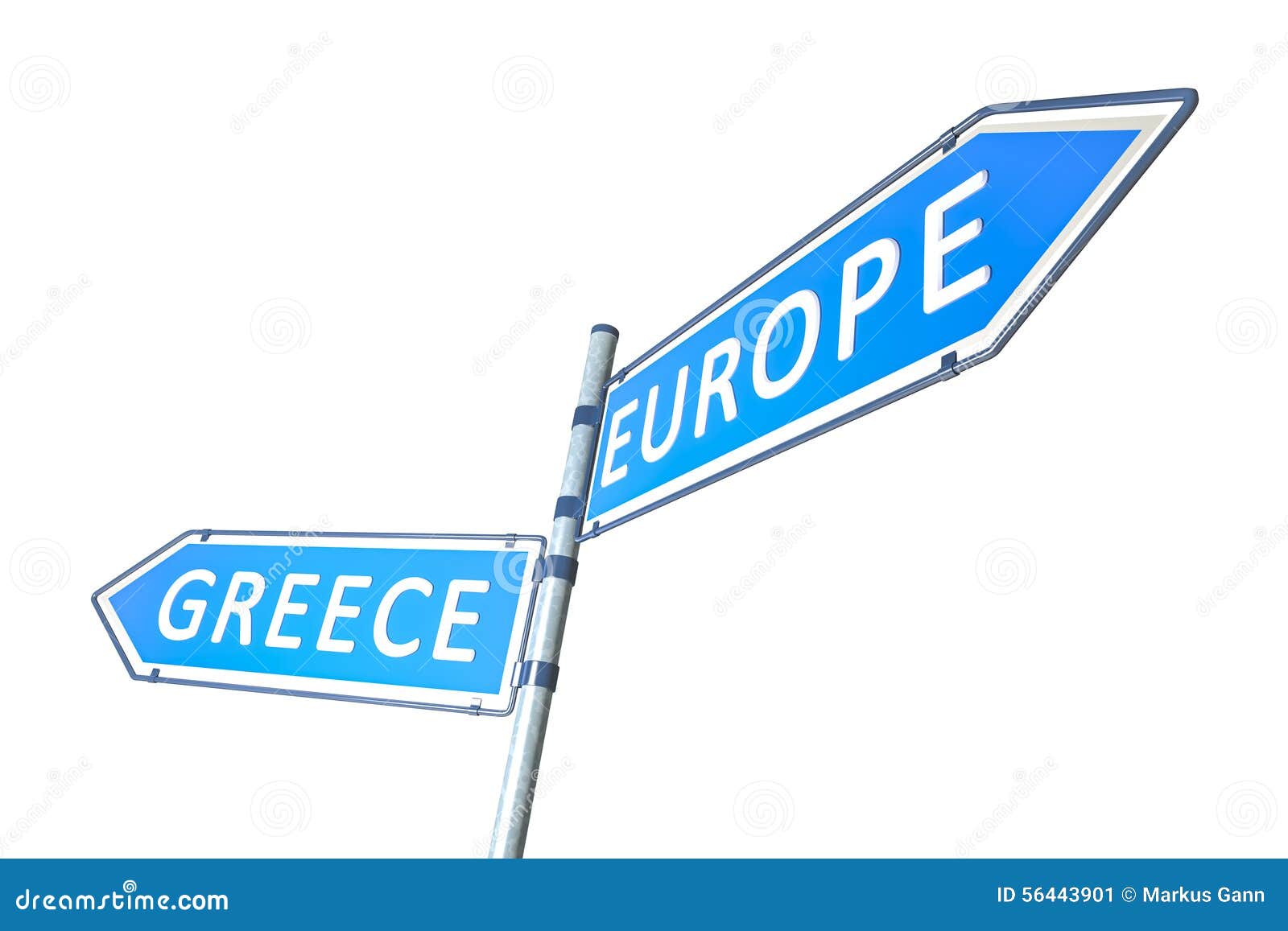 Greece Europe Road Sign stock illustration. Illustration of concept ...
