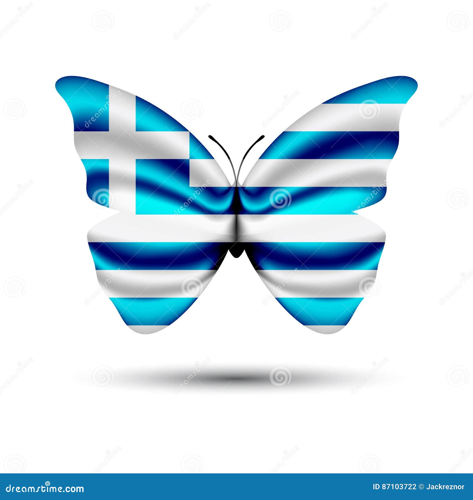 Greece flag butterfly stock vector. Illustration of white - 87103722