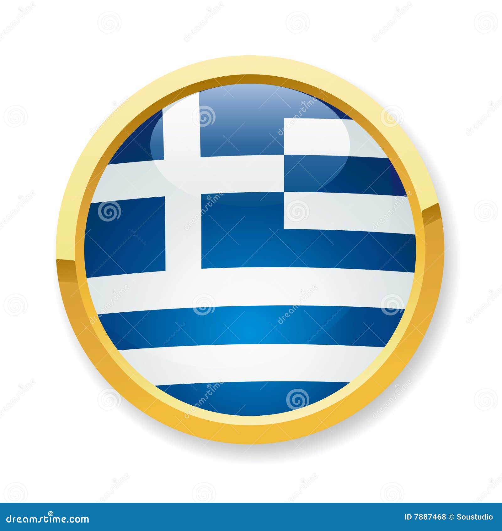 Greece flag button stock vector. Illustration of emotions - 7887468