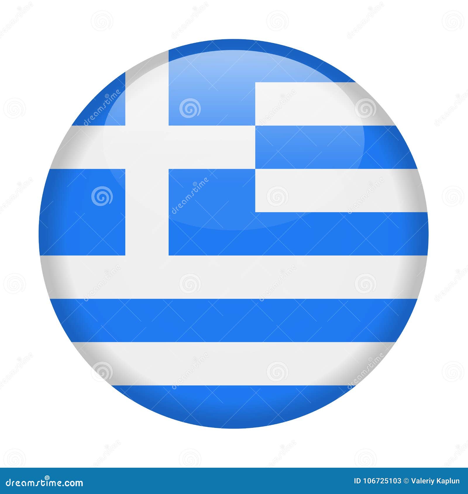 Greece Flag Vector Round Icon Stock Illustration - Illustration of ...