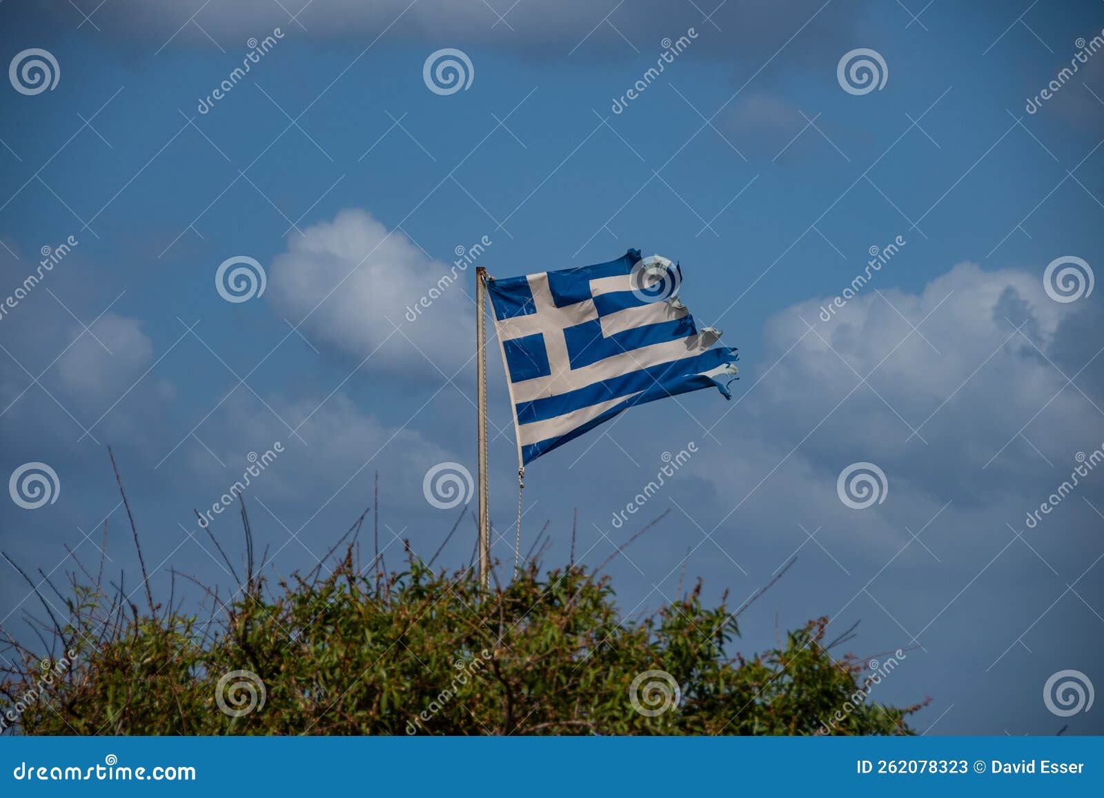 Greece Flag Waving in the Wind Editorial Stock Photo - Image of ...