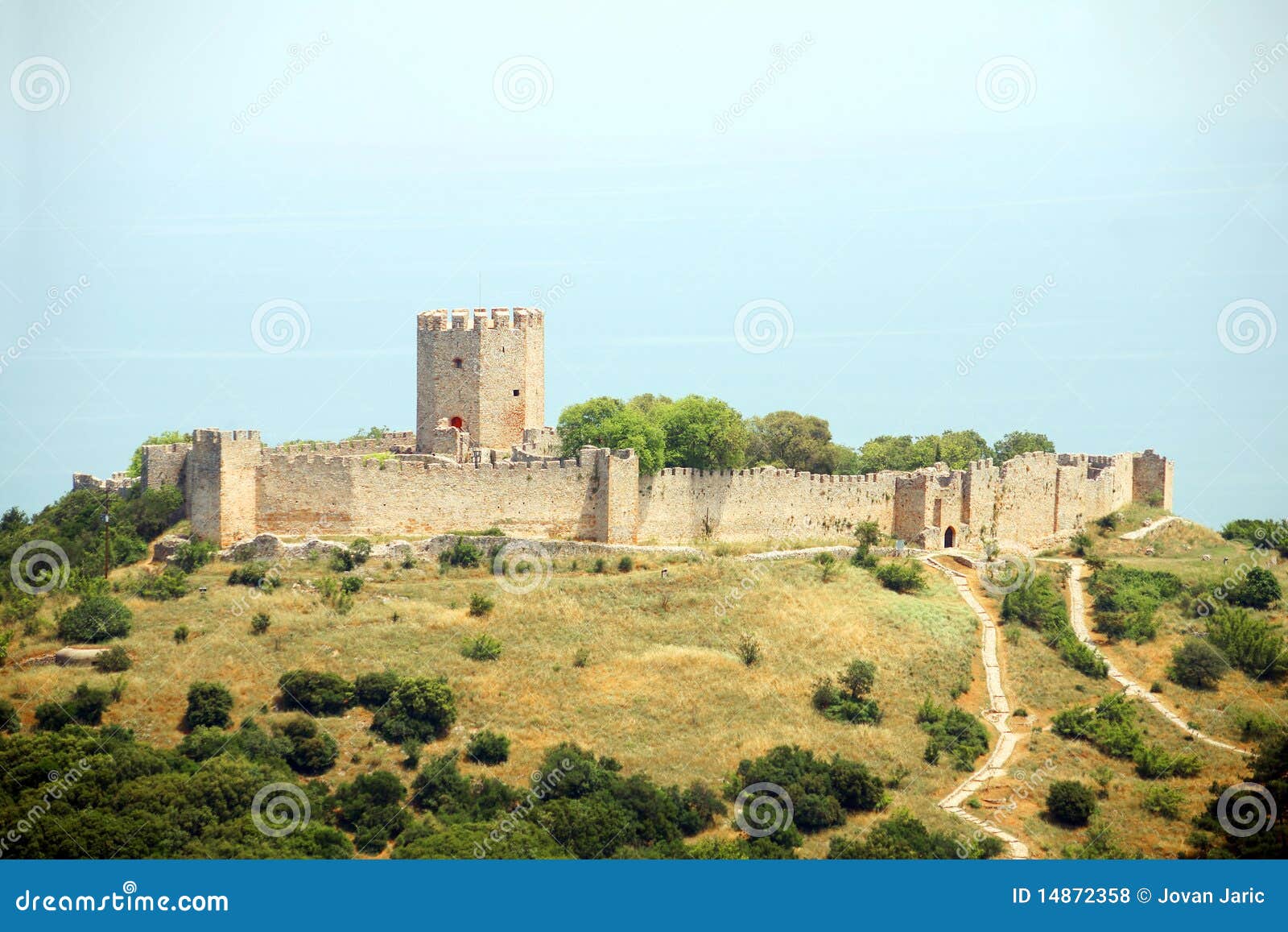 Greece - fortress stock photo. Image of tower, mountain - 14872358