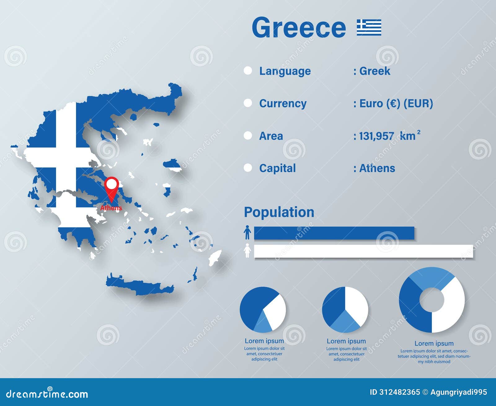 Greece Infographic stock vector. Illustration of icon - 312482365