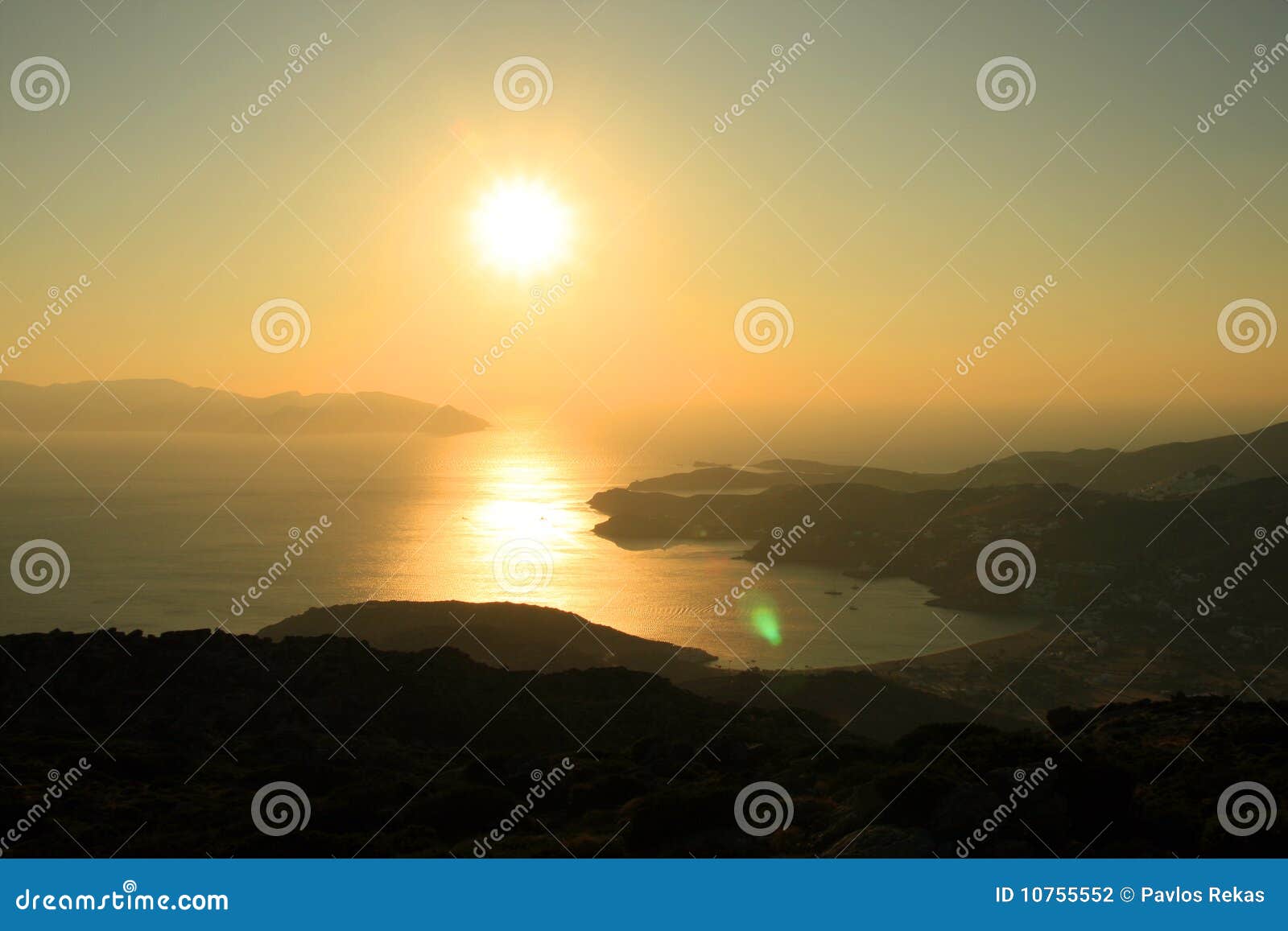 Greece, Ios Island, sunset stock photo. Image of destination - 10755552