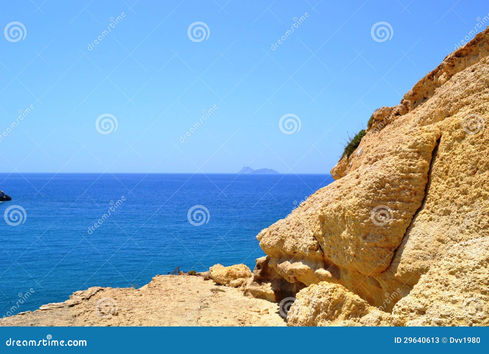 Greece, Island Crete View from Mount Panorama Stock Image - Image of ...