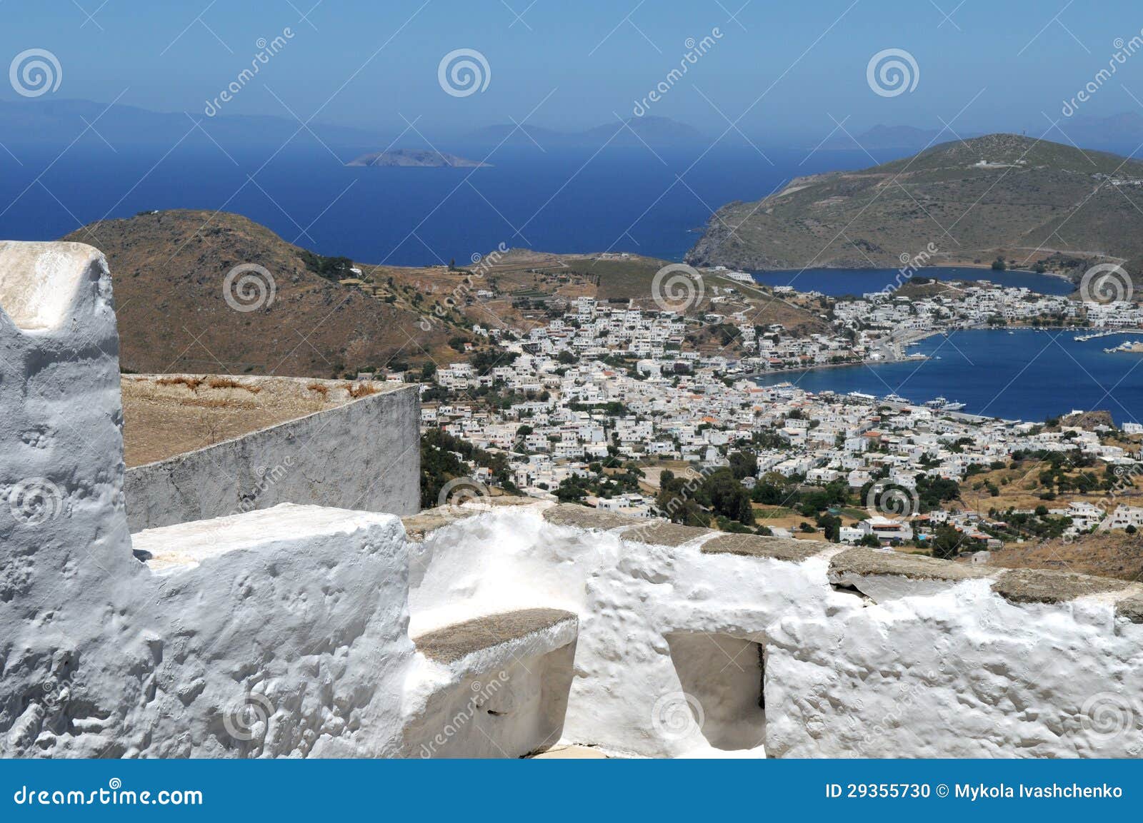 Greece - island Patmos stock photo. Image of scenic, apocalypse - 29355730
