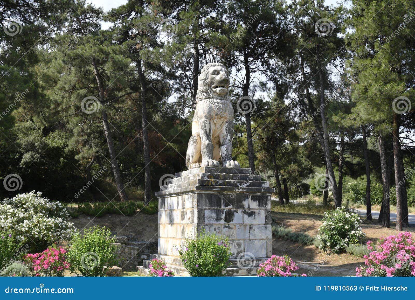 Greece, Lion of Amphipoli stock image. Image of ancient - 119810563