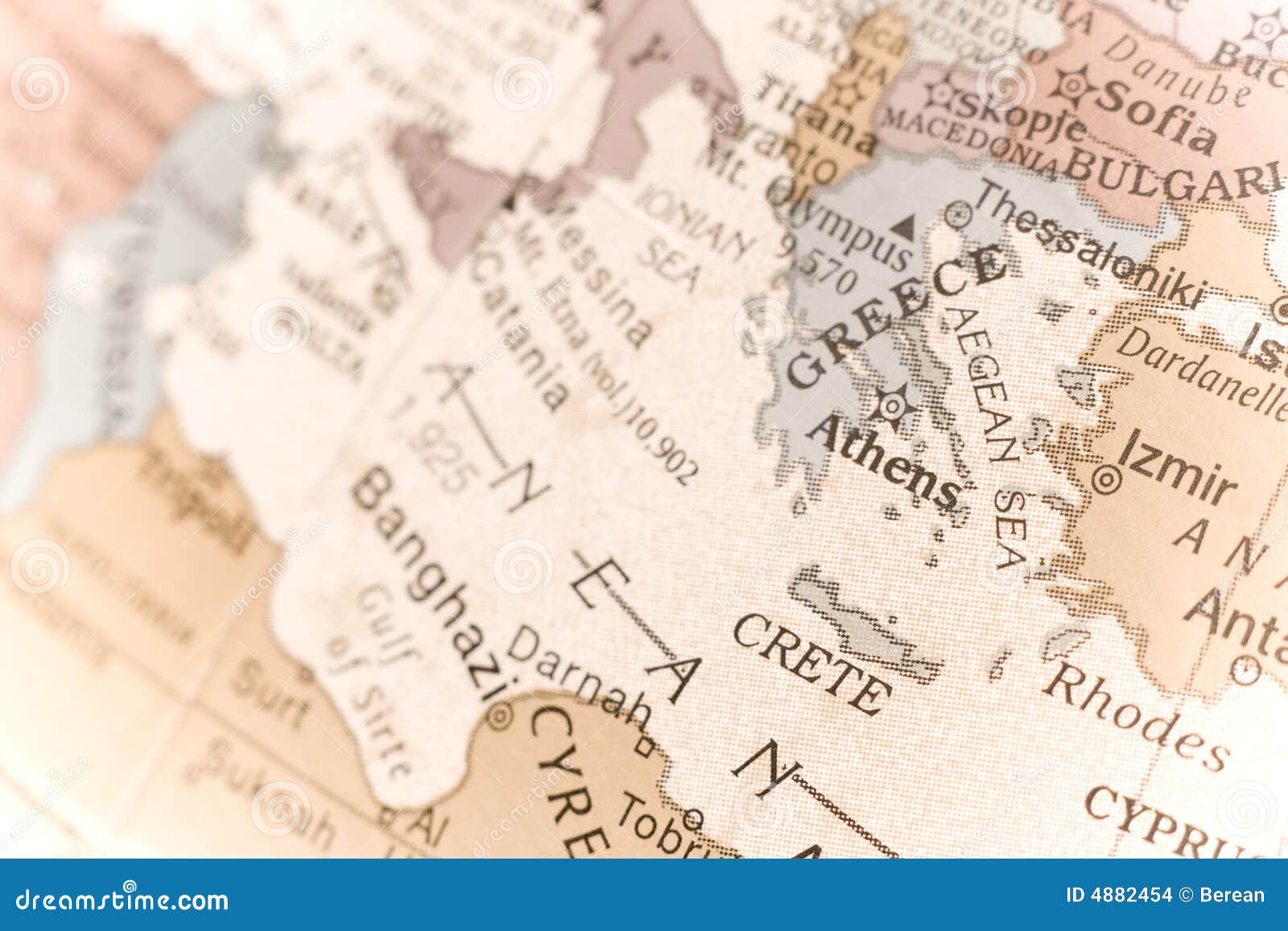 detailed map of greece