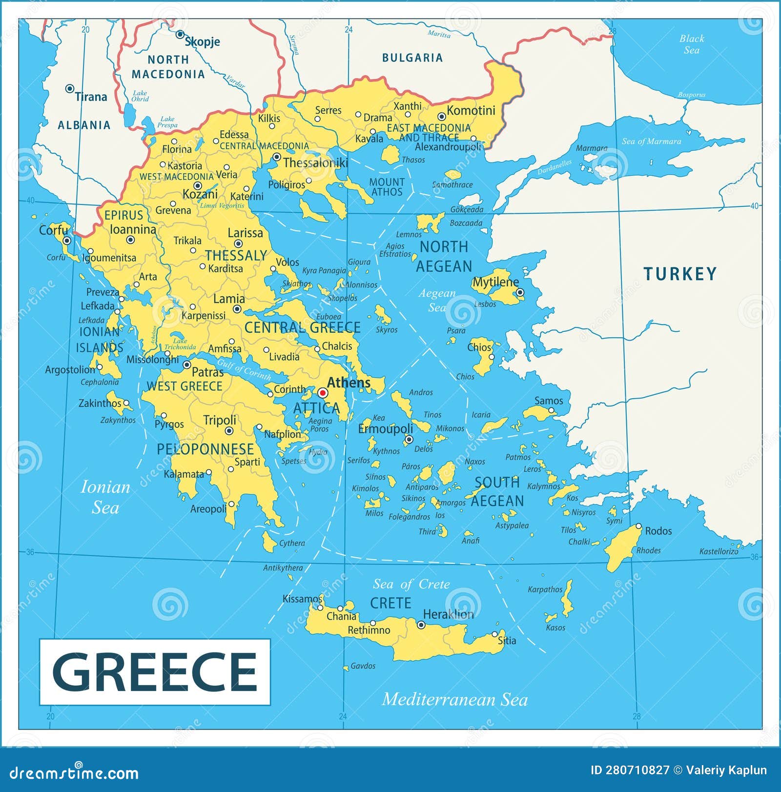 Greece Map - Highly Detailed Vector Illustration Stock Vector ... Greece Map - Highly Detailed Vector Illustration Stock Vector ...