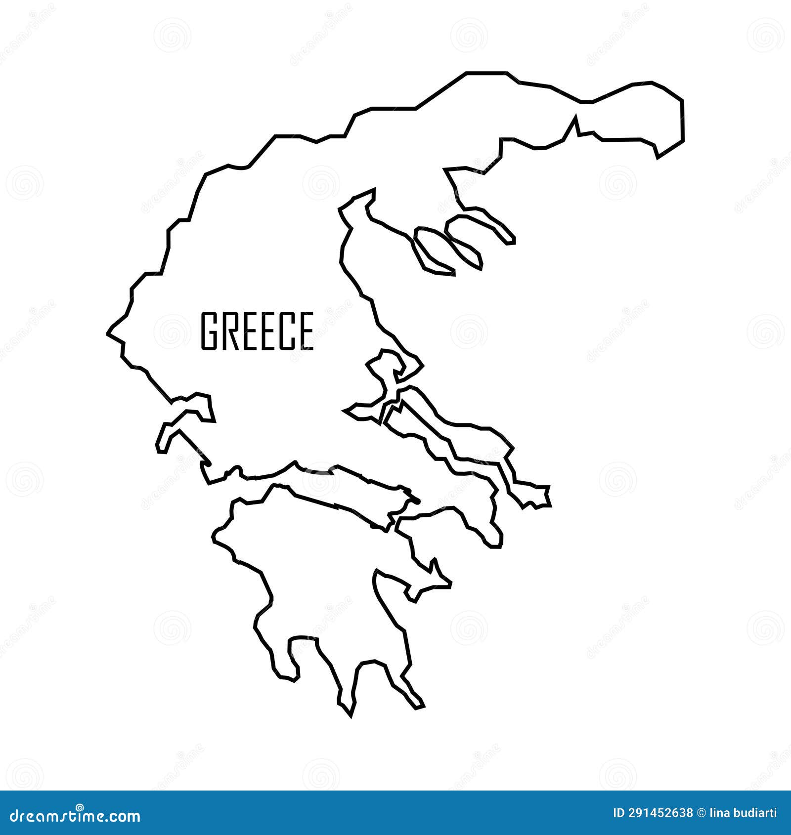 GREECE map icon stock vector. Illustration of mediterranean - 291452638