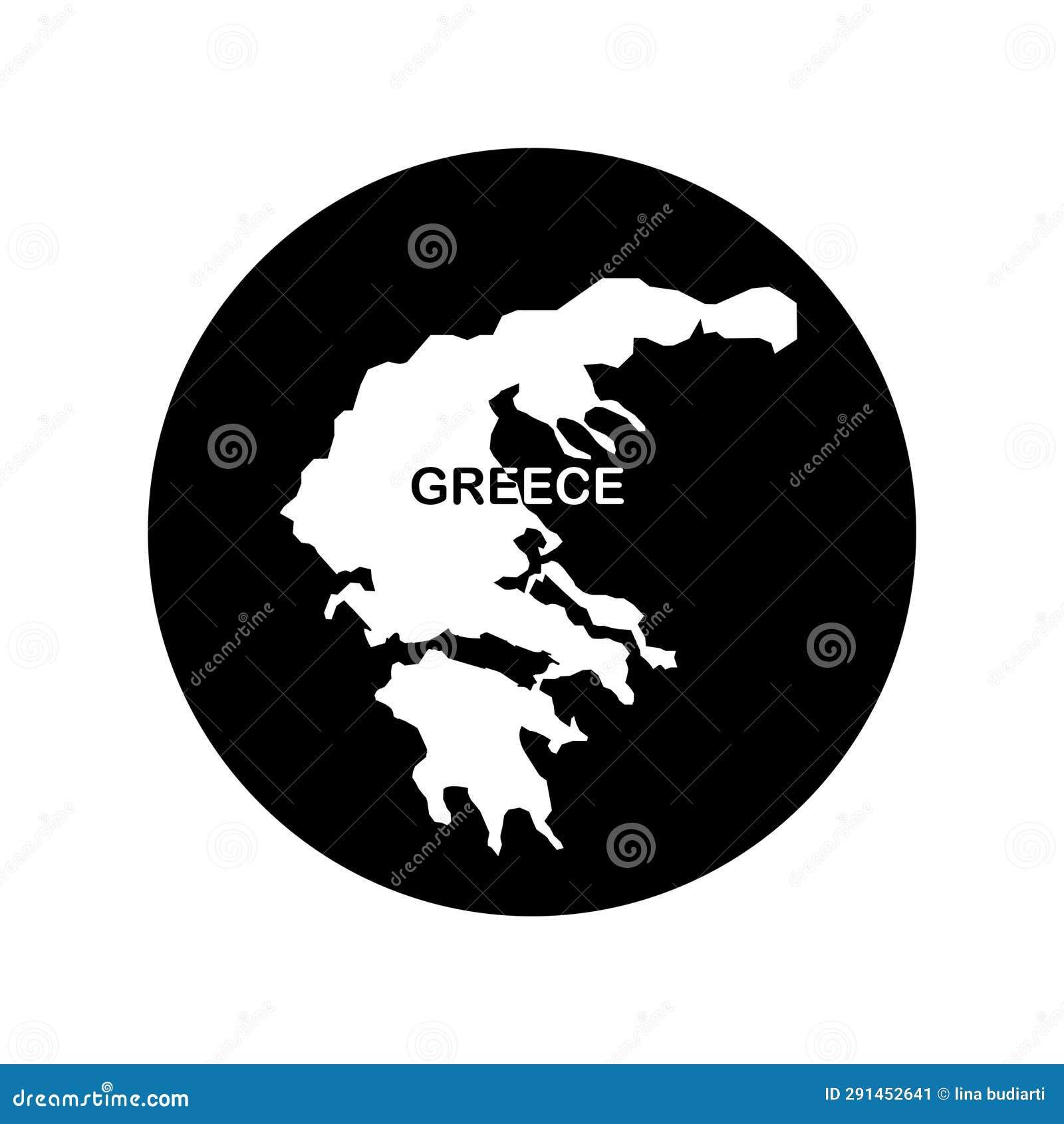 GREECE map icon stock vector. Illustration of greece - 291452641