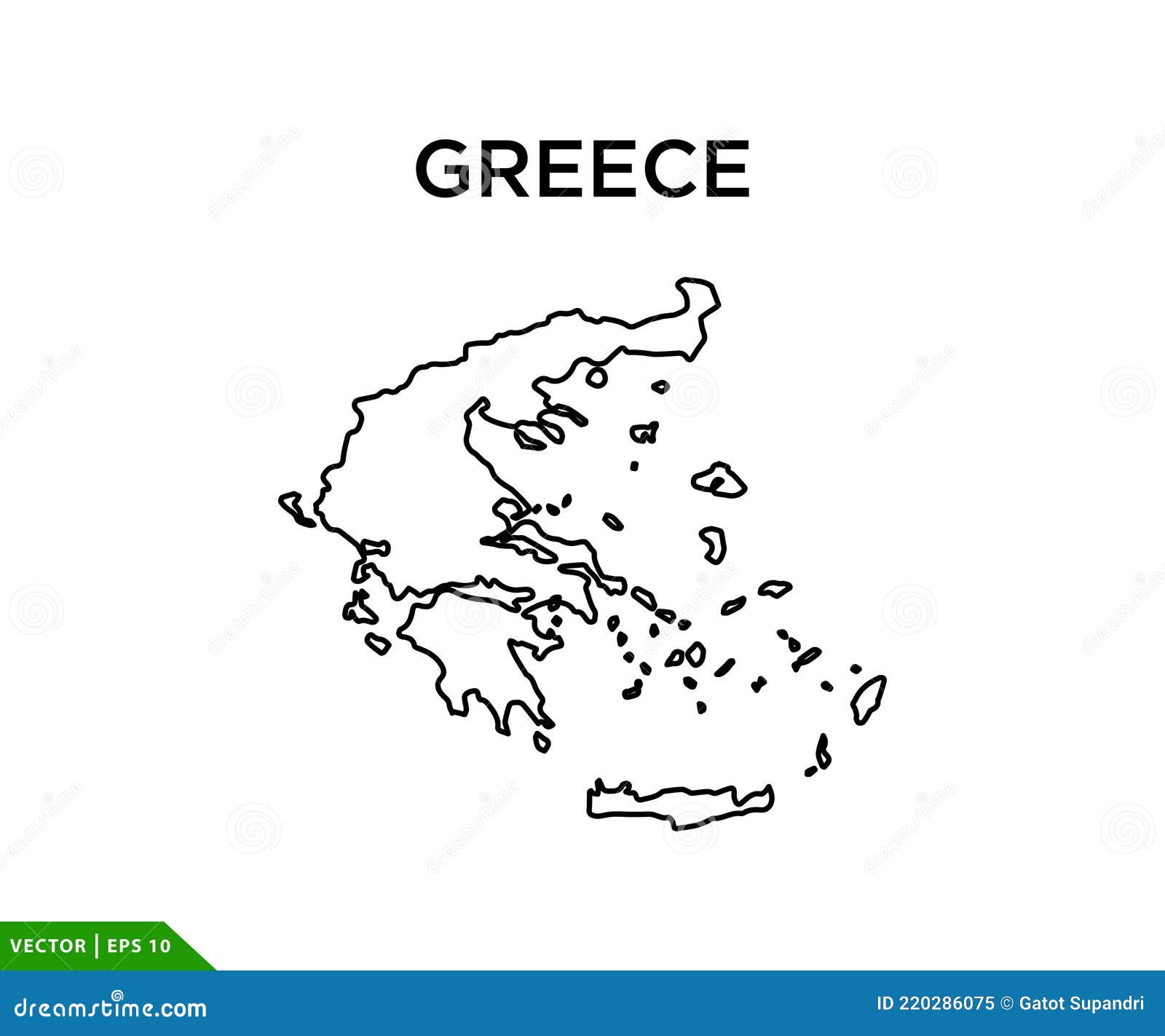 Greece Map Icon Vector Logo Template Stock Vector - Illustration of ...