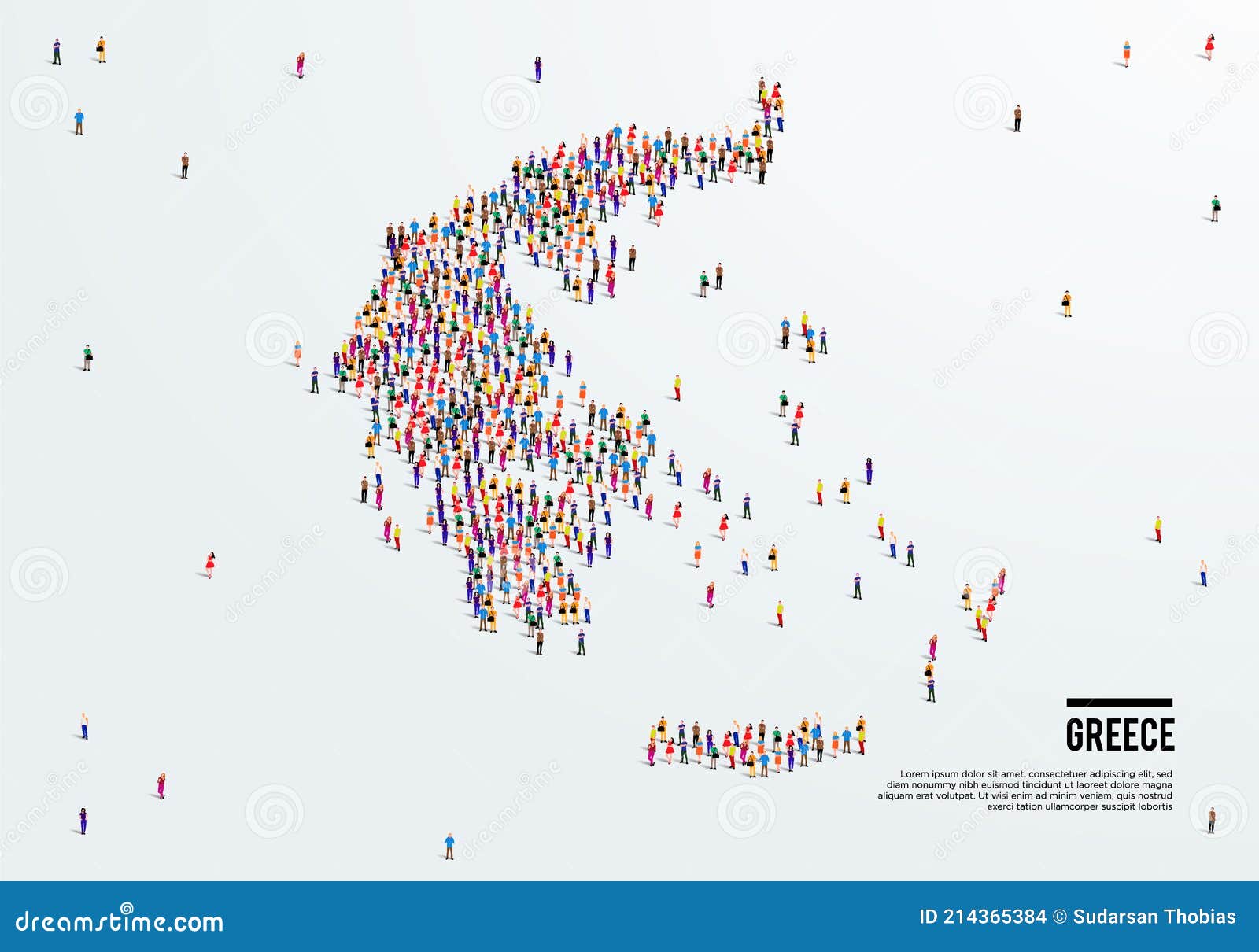 Greece People Icon Map. Stylized Vector Silhouette Of Greece ...