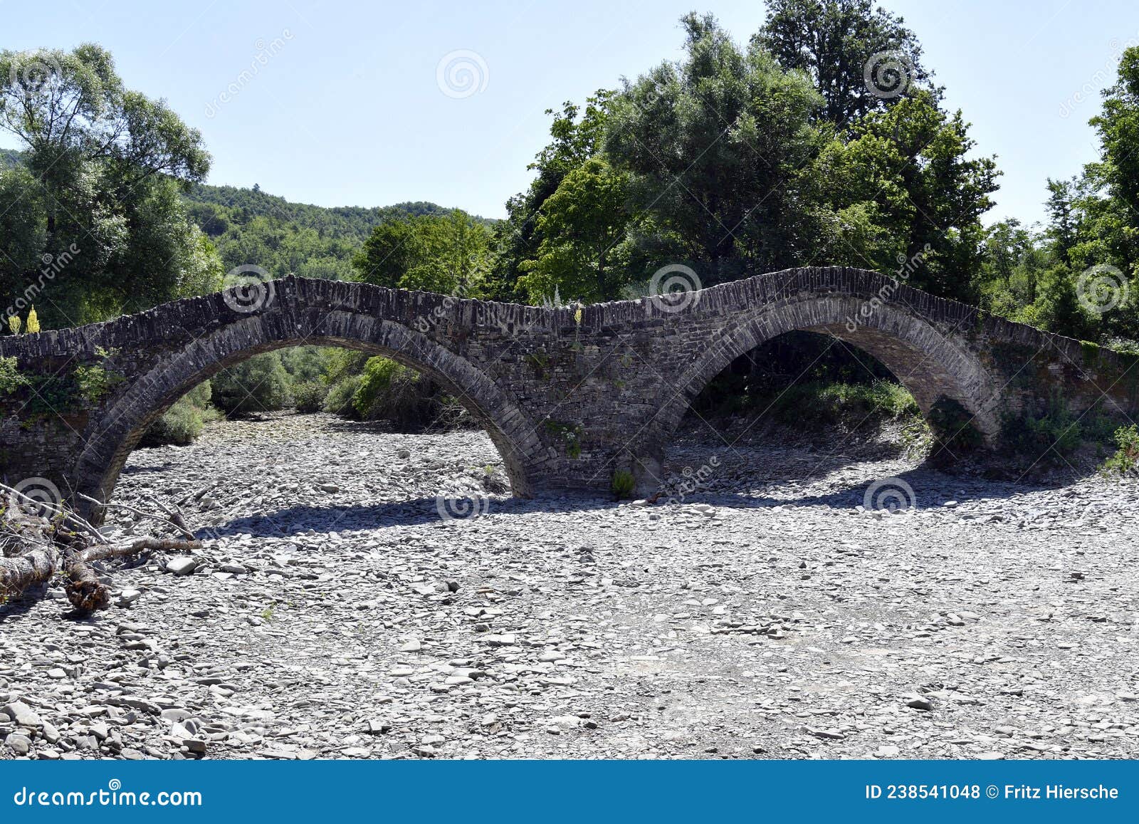 Greece, Medieval Milos Stone Bridge Stock Photo - Image of tourist ...