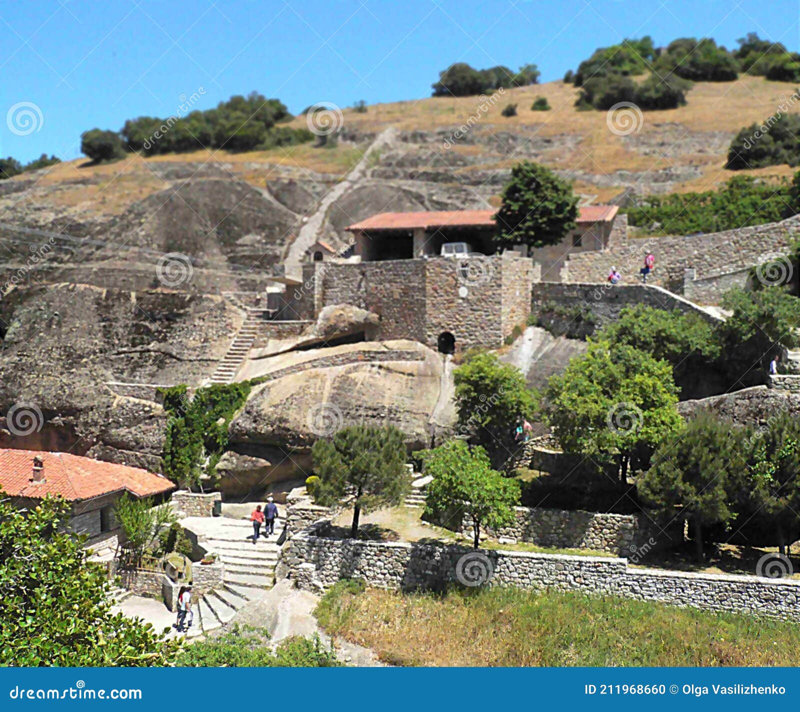 Greece Meteora. Operating Monasteries. Editorial Image - Image of ...