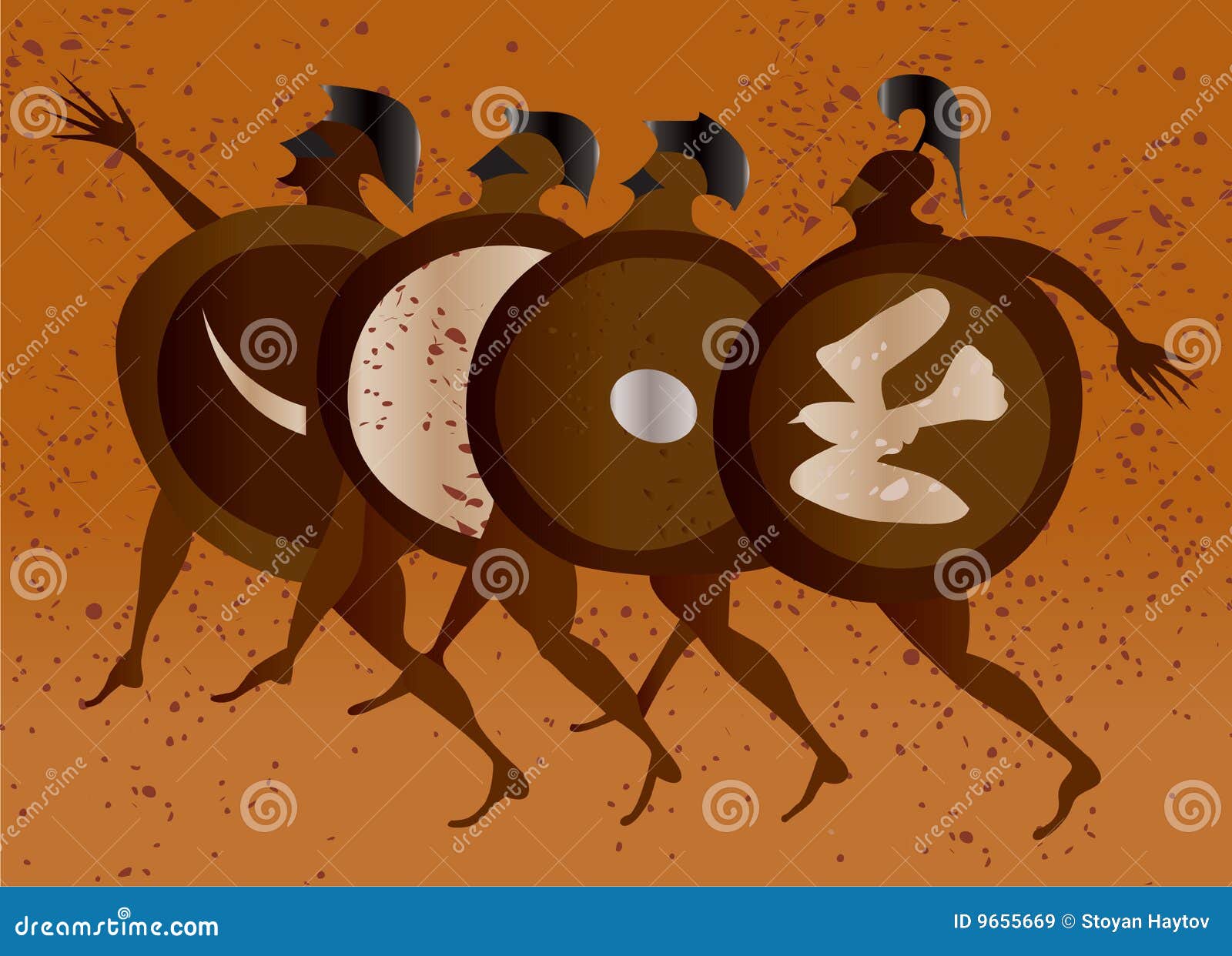 Rearing Centaur Holding Bow And Arrow. Vintage Style Sketch. Cartoon ...