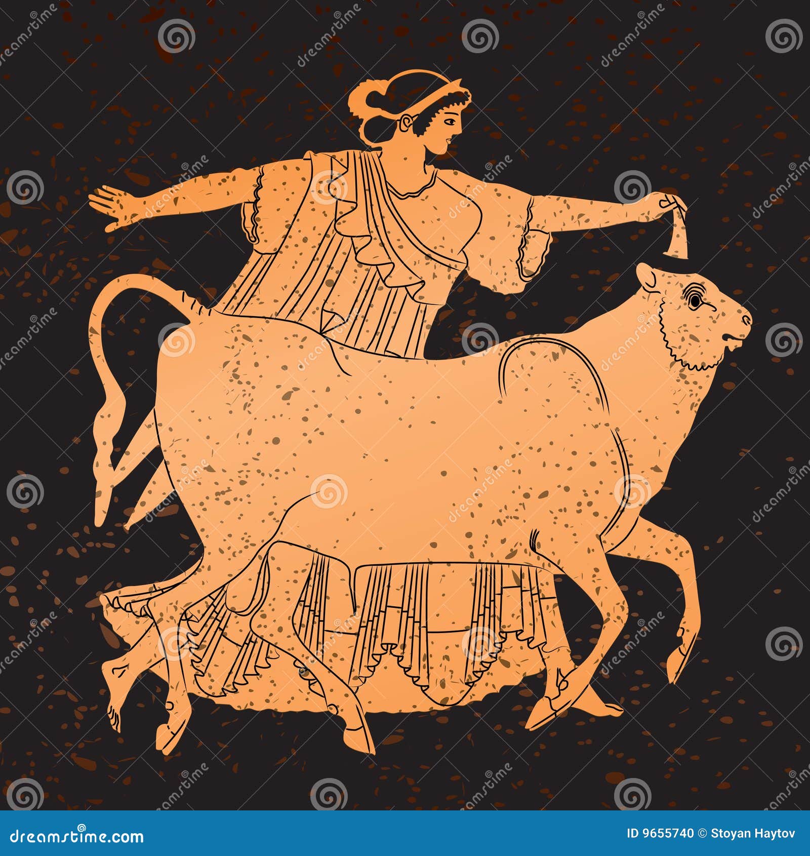 Rearing Centaur Holding Bow And Arrow. Vintage Style Sketch. Vector ...