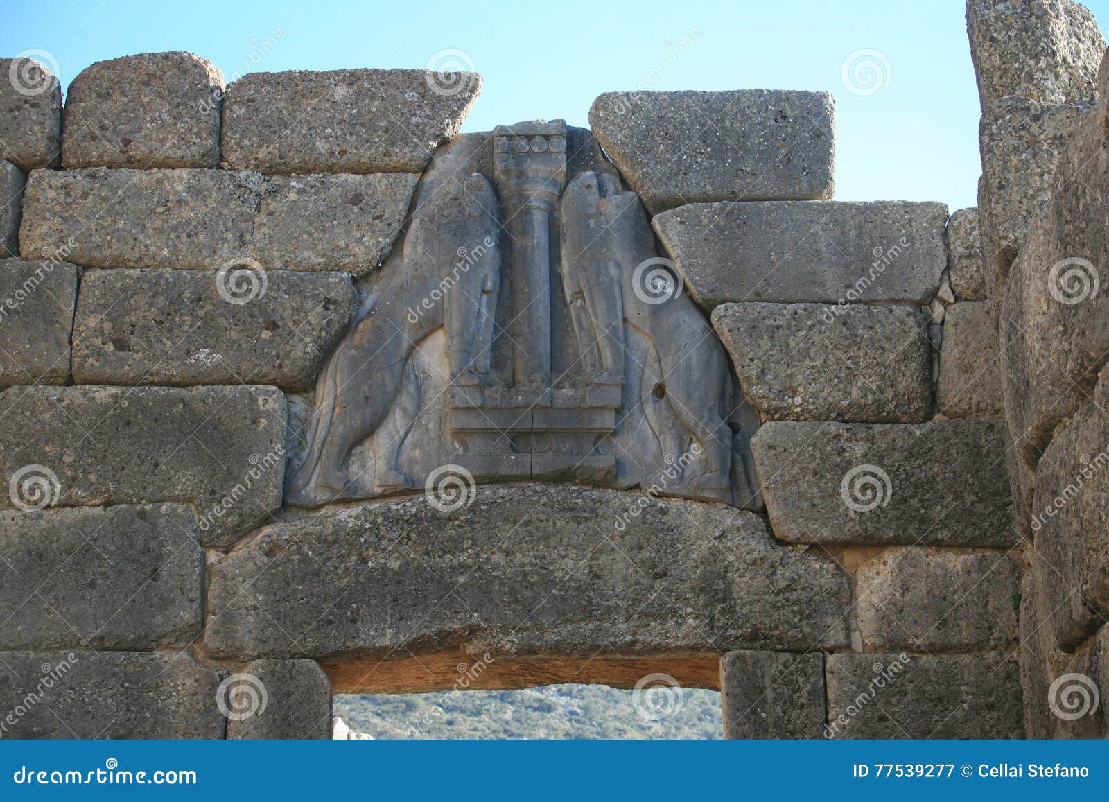 Greece,Mykines,Micene, editorial photography. Image of lion - 77539277