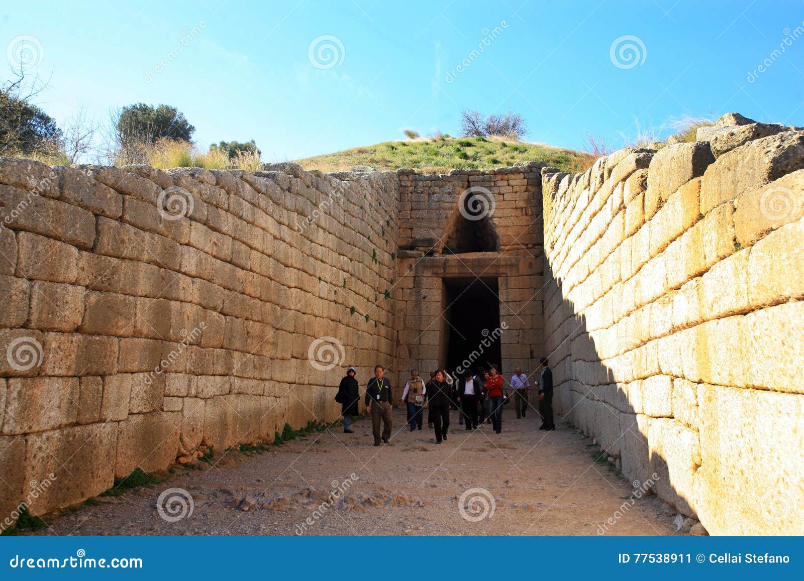 Greece,Mykines,Micene,tomb. Editorial Photo - Image of archeologic ...