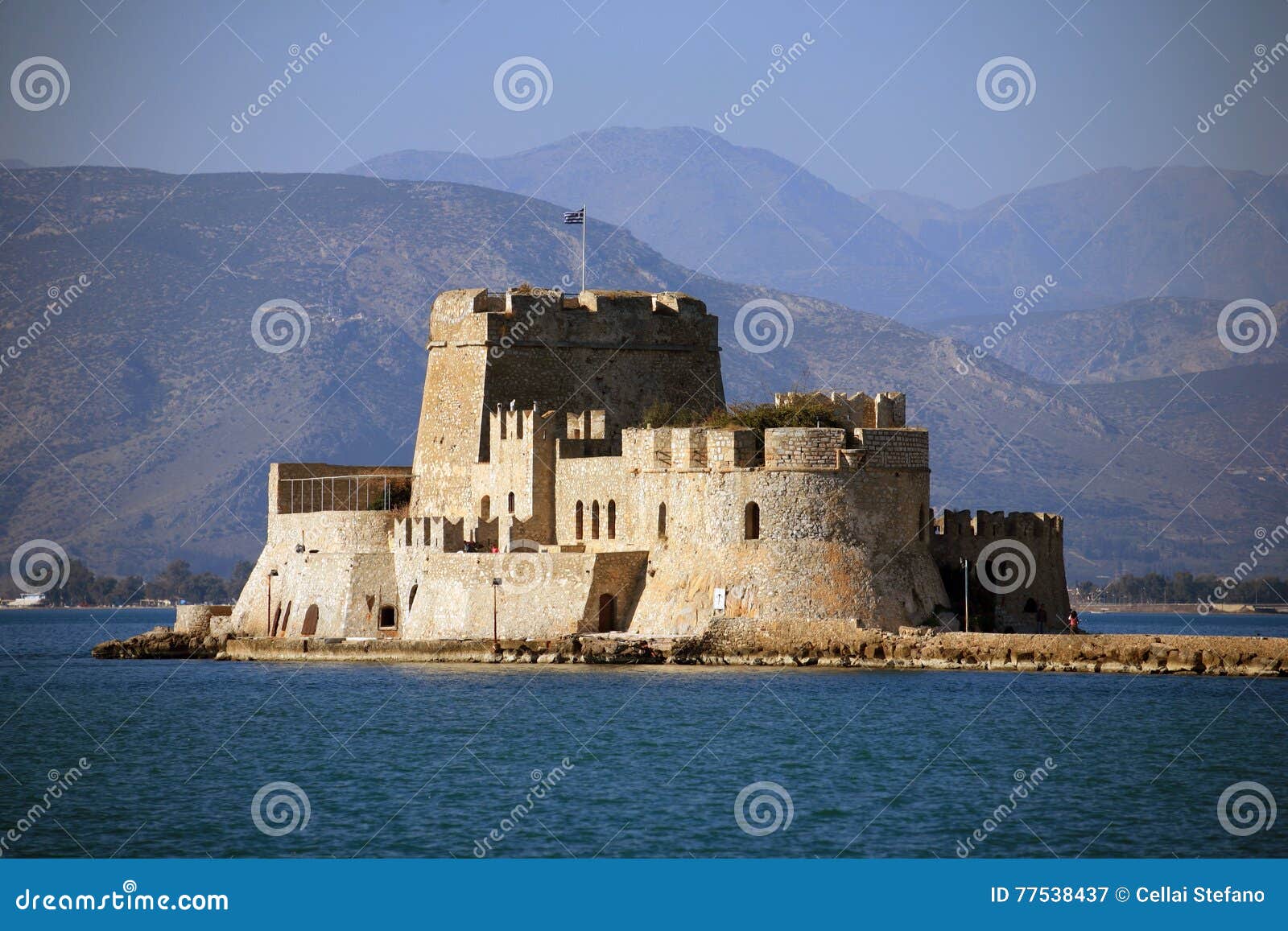 Greece,Nafplio Castle of Bourtzi. Stock Image - Image of city, greece ...