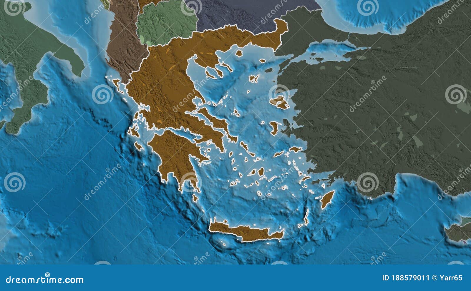 Greece - Overview. Administrative Stock Illustration - Illustration of ...