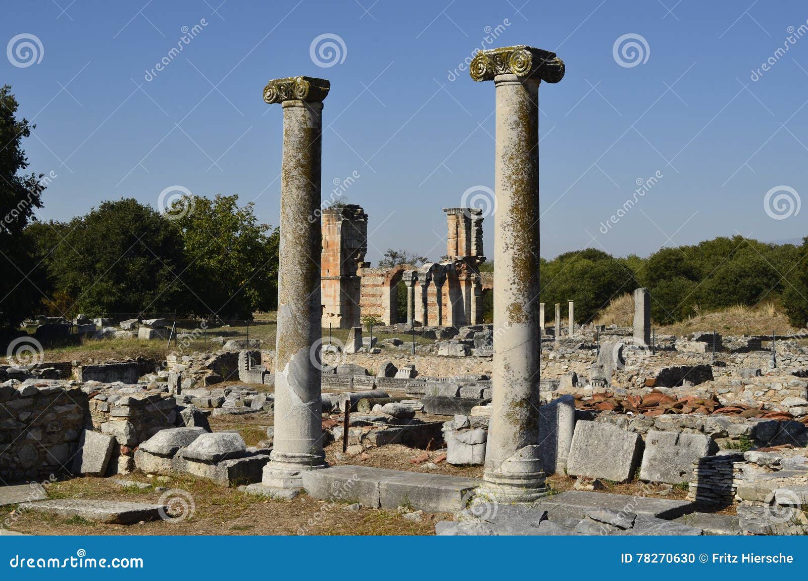 Greece, Philippi stock photo. Image of structure, history - 78270630