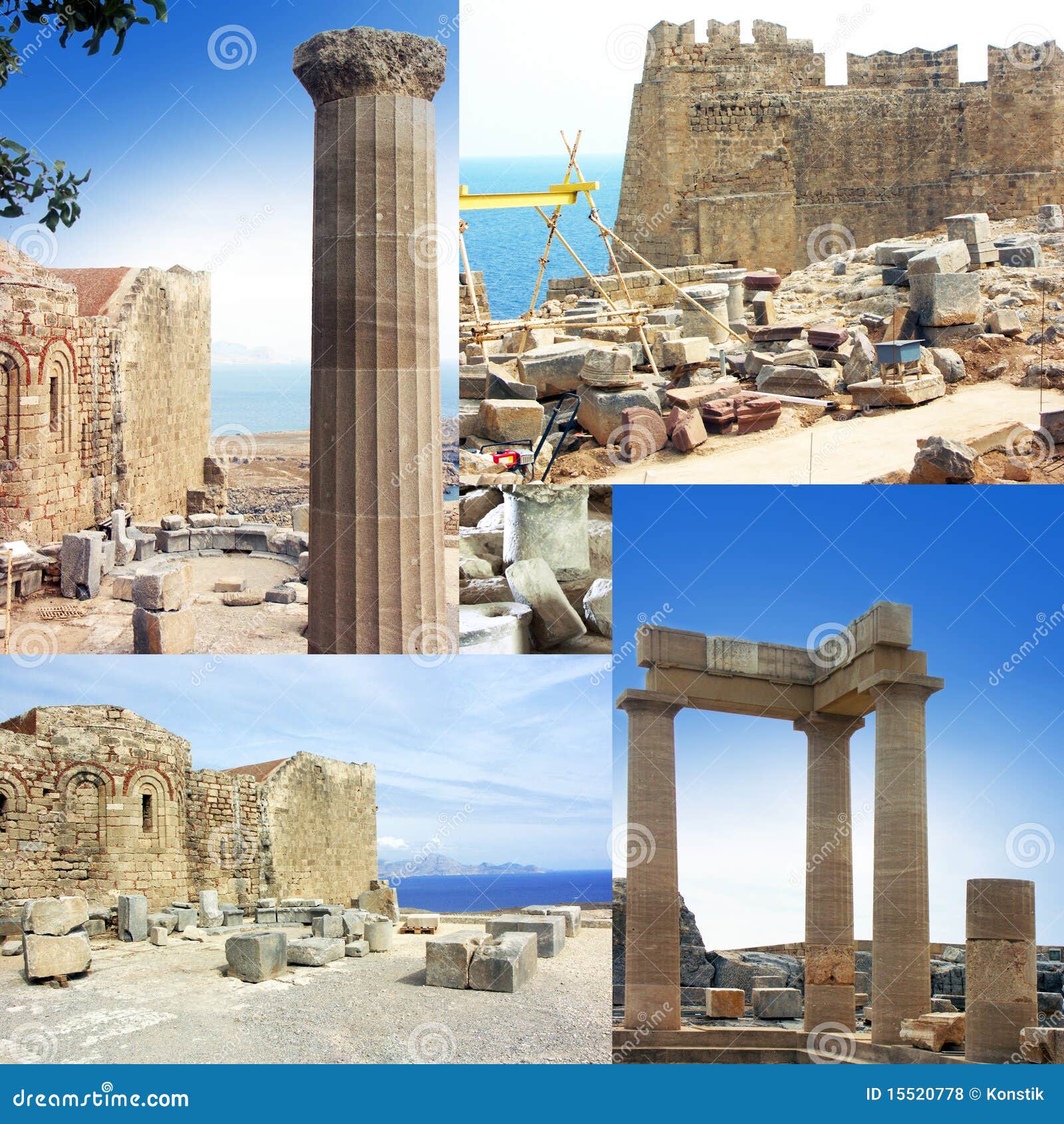 Greece, Rhodes, Lindos Acropolis Stock Photo - Image of tourism, greek ...