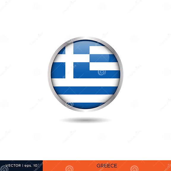 Greece Round Flag Vector Design. Stock Vector - Illustration of ...