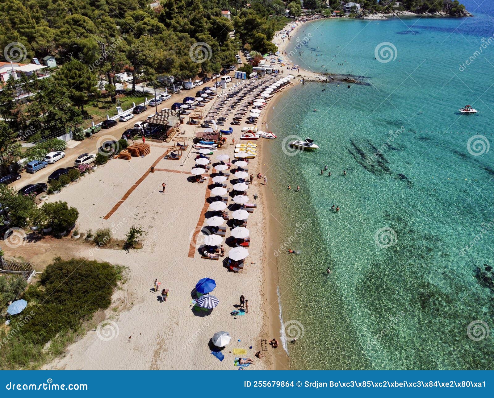 Kalogria beach stock photo. Image of sithonia, ocean - 255679864
